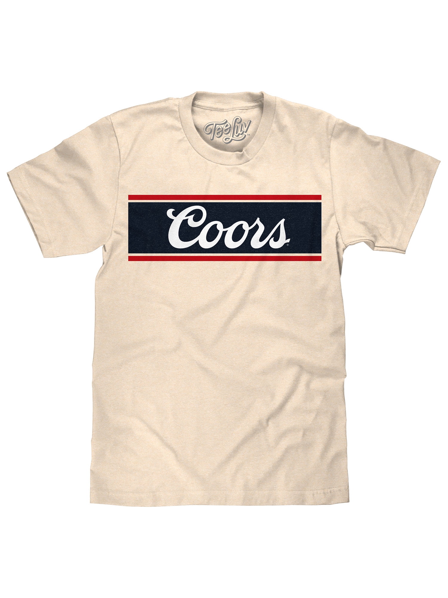 Tee Luv Men's Coors Beer Logo Merchandise T-Shirt, Short Sleeve, Medium ...