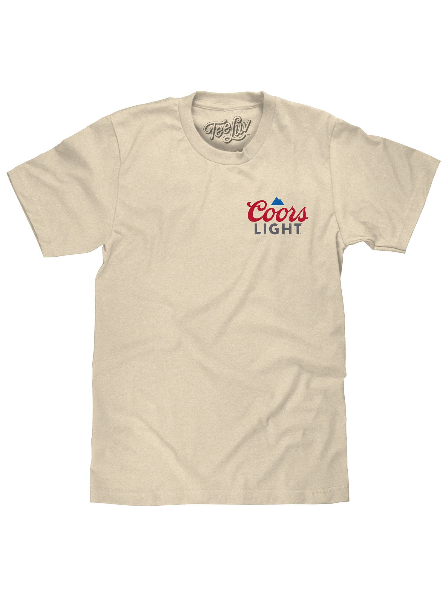 Tee Luv Coors Light Beer Baseball League Double Sided Graphic T-Shirt ...