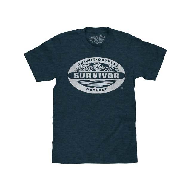 Tee Luv Men's Distressed Survivor Outwit Outplay Outlast Logo Shirt ...