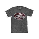 Tee Luv Dr Pepper Silver Logo Distressed T-Shirt (L) - Walmart.com