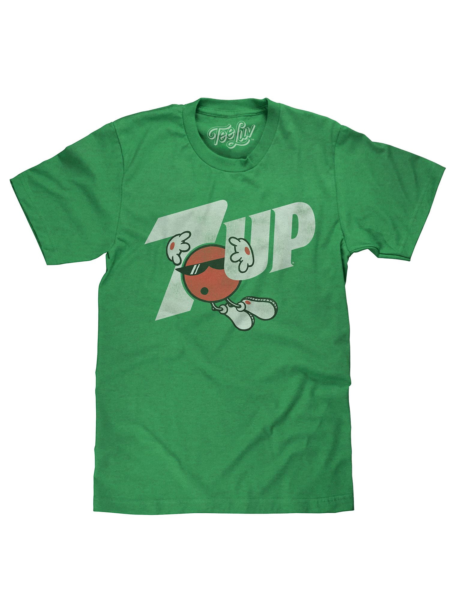 Tee Luv 7UP Soda Logo Cool Spot Cartoon Mascot Shirt (Men's) (XL ...