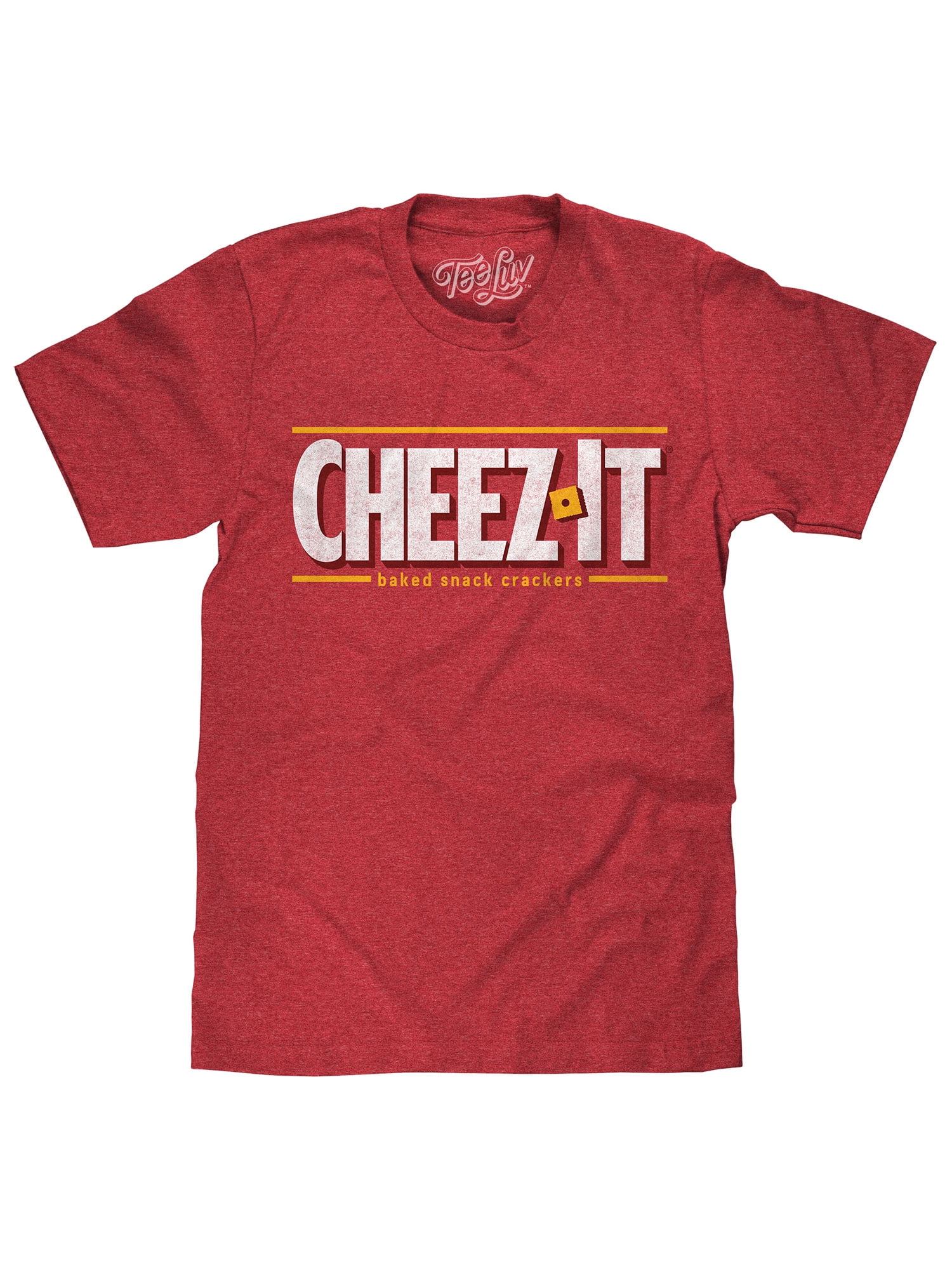Tee Luv Men's Faded Cheez-It Snack Logo Shirt (XL) - Walmart.com