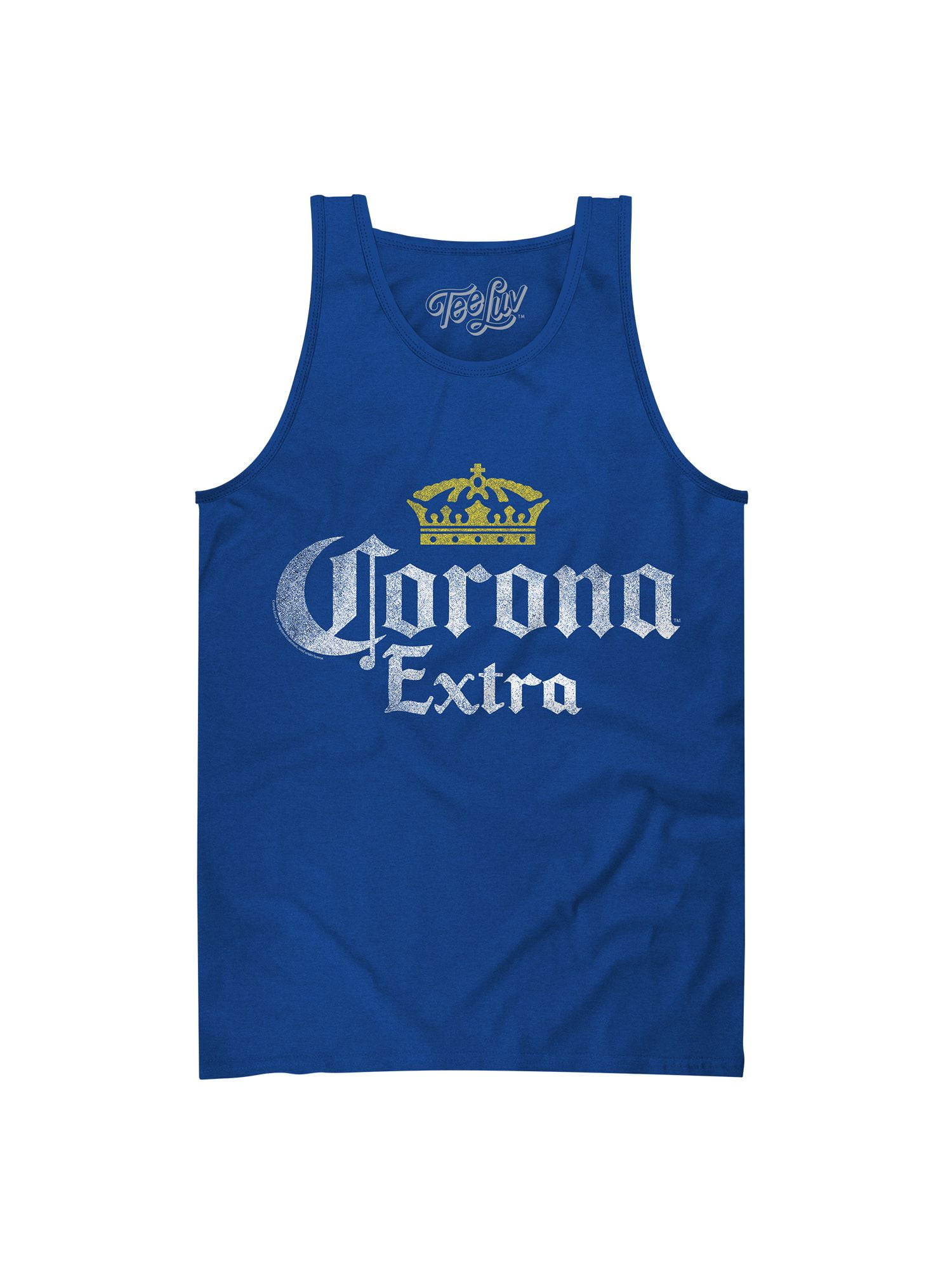 Tee Luv Men's Faded Corona Extra Crown Logo Beer Tank Top (L) - Walmart.com