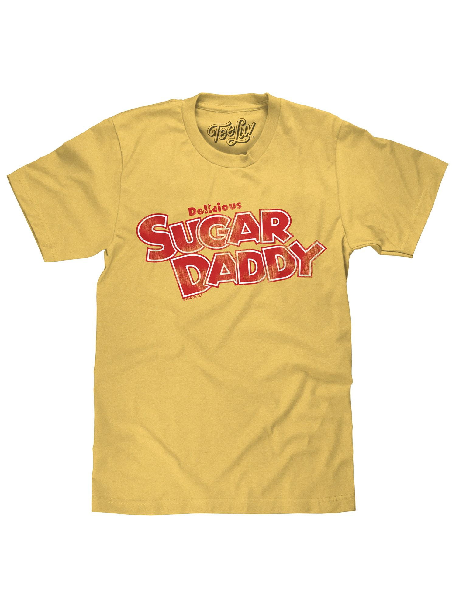 Tee Luv Men's Faded Delicious Sugar Daddy Candy Logo Shirt (L ...
