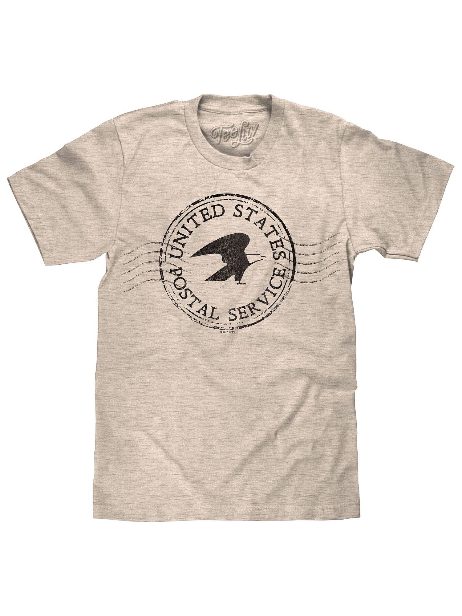 Tee Luv Men's Faded USPS Eagle Postmark Premium Tri-Blend T-Shirt (XXL ...