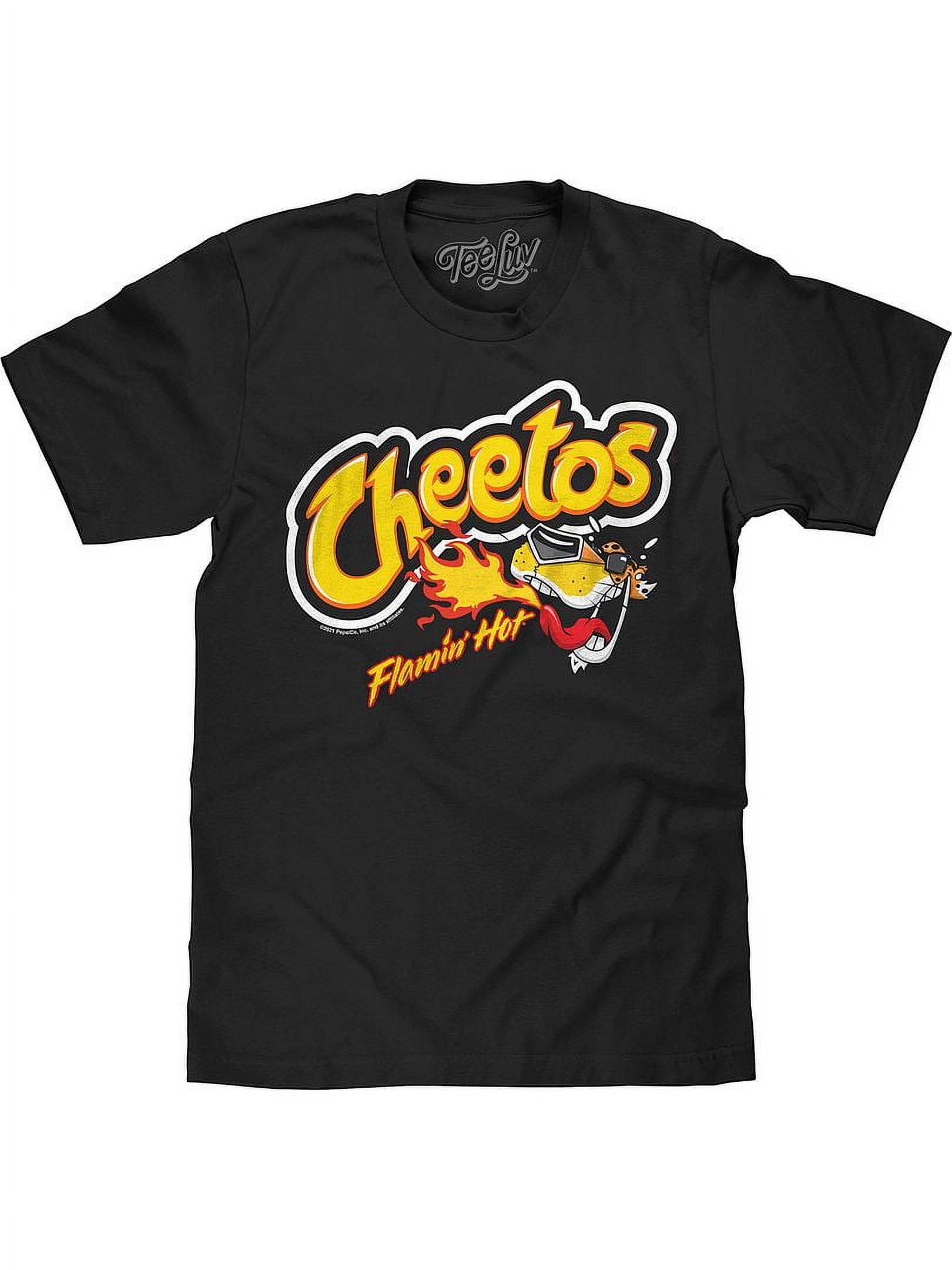 Tee Luv Men's Flamin' Hot Cheetos Logo Apparel Shirt, Comfortable ...