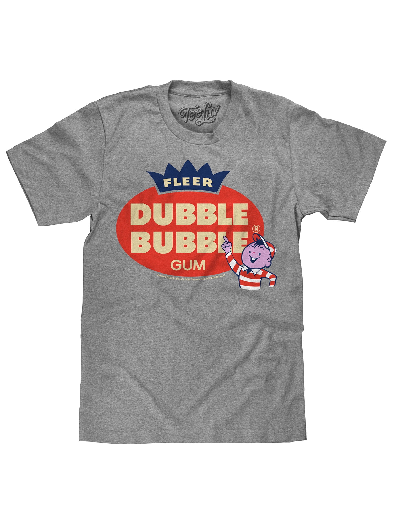 Tee Luv Men's Fleer Dubble Bubble Candy Logo Shirt (S) - Walmart.com