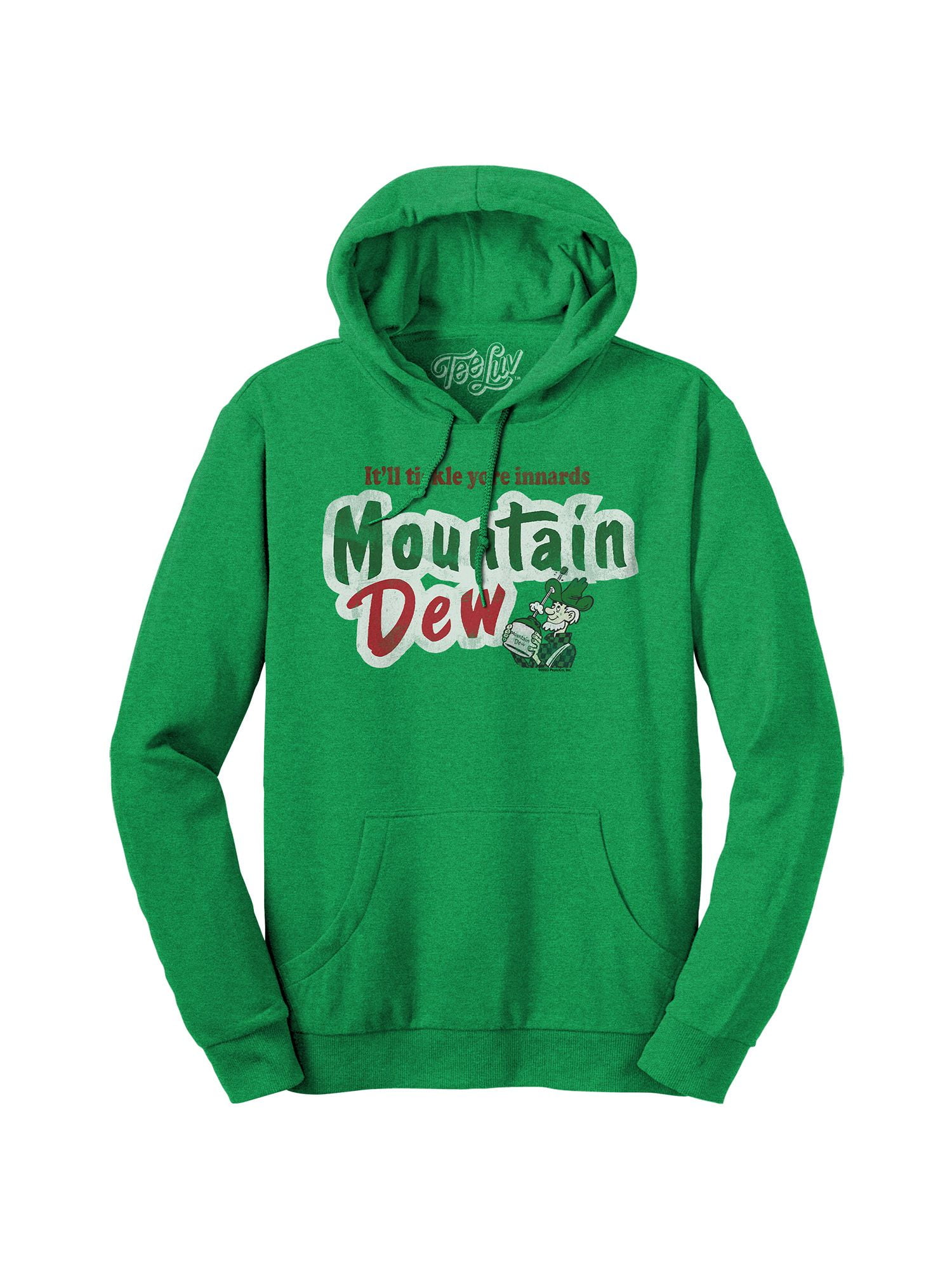 Tee Luv Apparel: Men's Mountain Dew Hoodie, 'It'll Tickle Your Innards', Clothing Size L ...