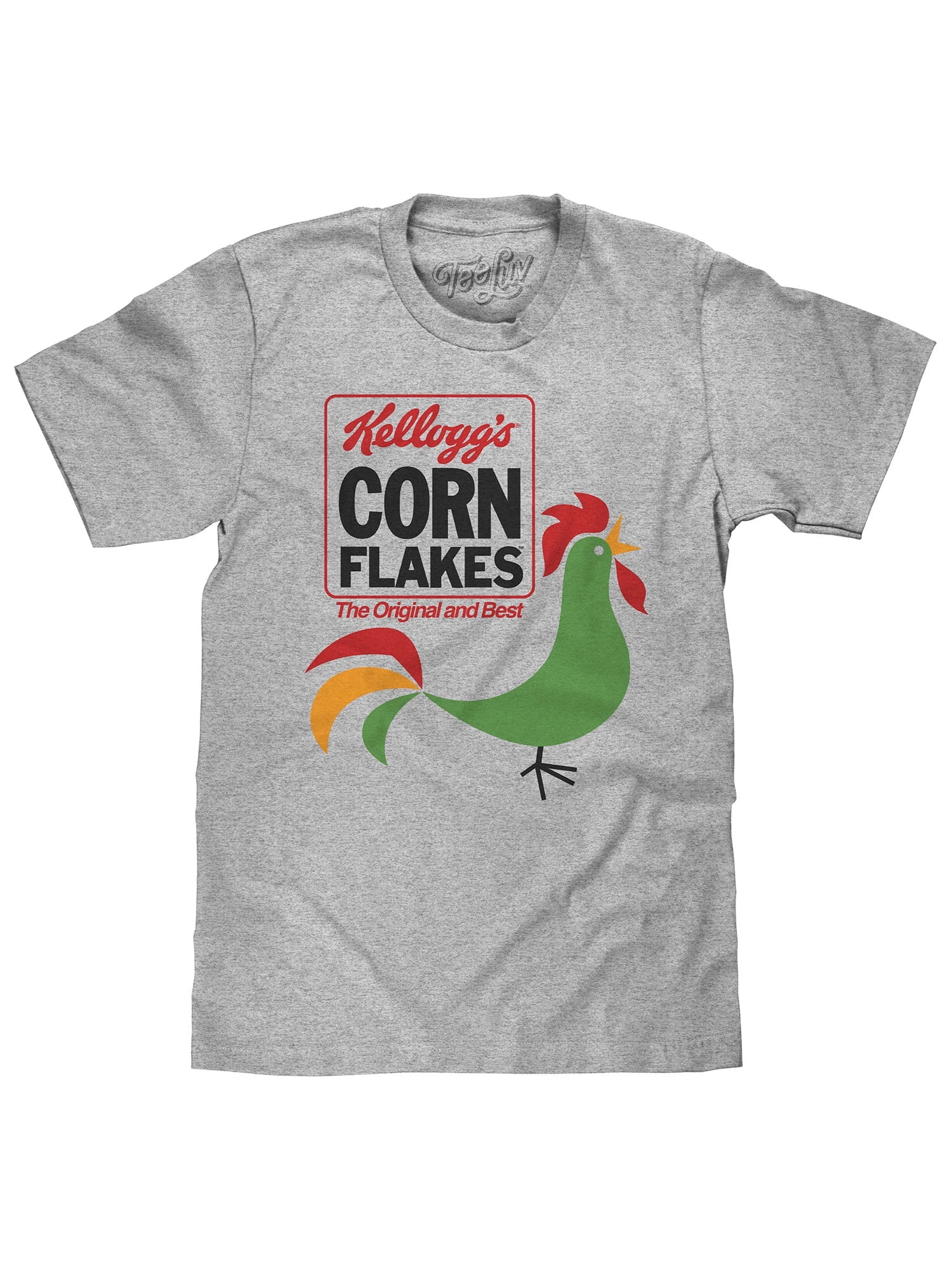 Tee Luv Kellogg's Corn Flakes Cereal Rooster Shirt (Men's) (L ...