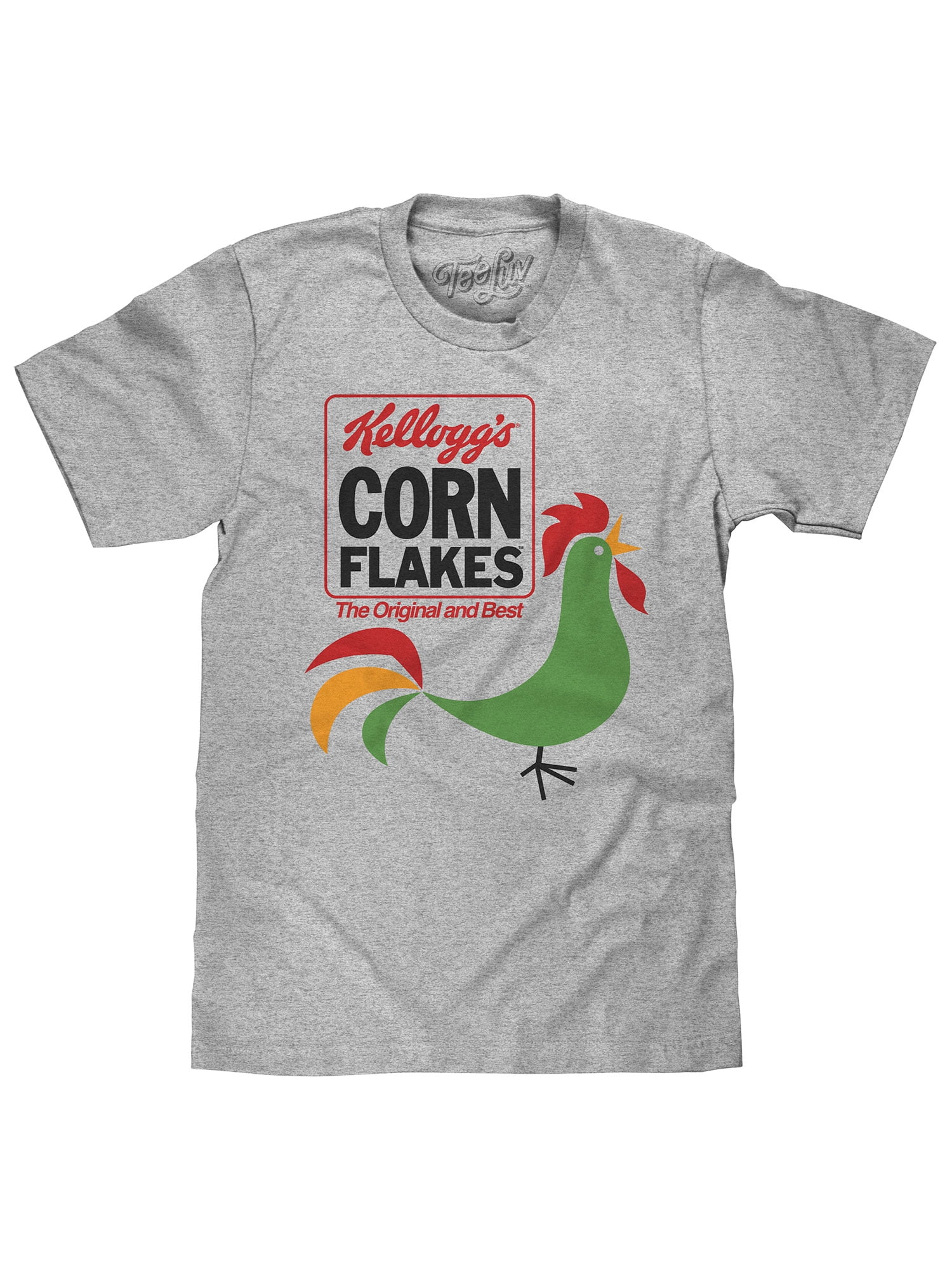 Tee Luv Men's Kellogg's Corn Flakes Cereal Rooster Shirt (M) - Walmart.com