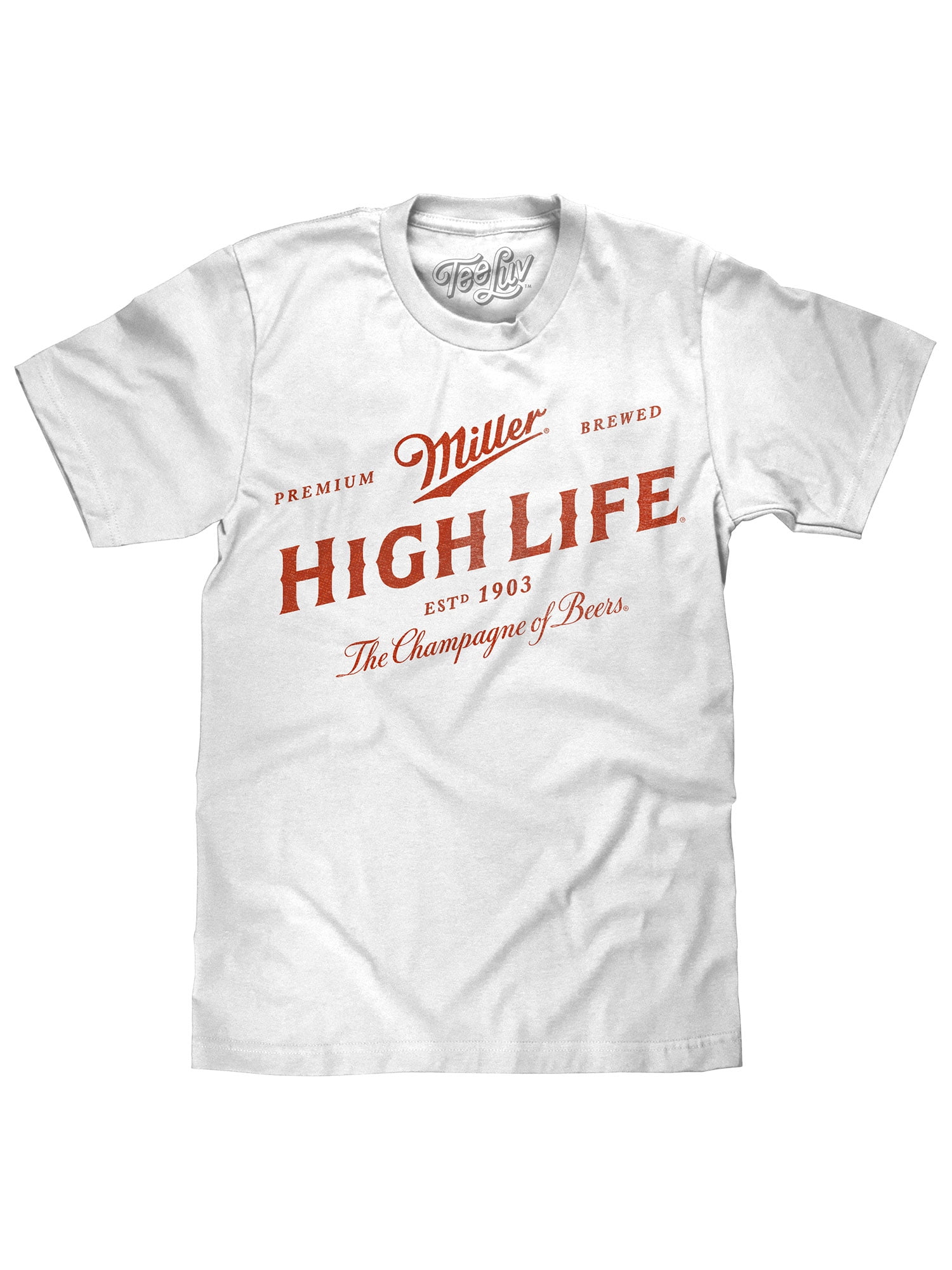 Tee Luv Men's Miller High Life Beer Logo Shirt (M) - Walmart.com