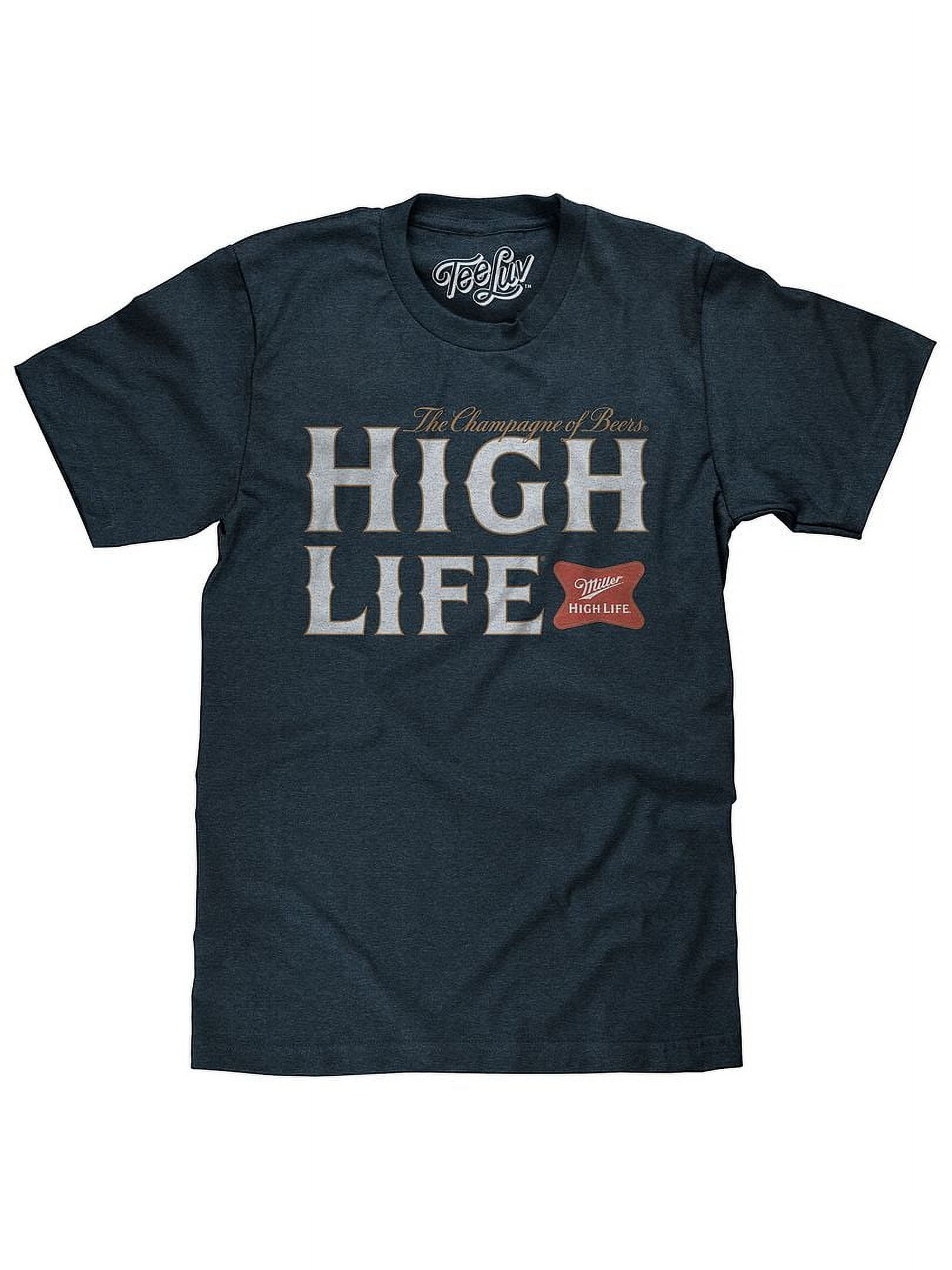 Tee Luv Men's Miller High Life Beer Logo Shirt (S) - Walmart.com