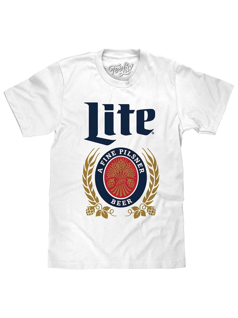 Tee Luv Men's Miller Lite Beer Logo Shirt (M) - Walmart.com