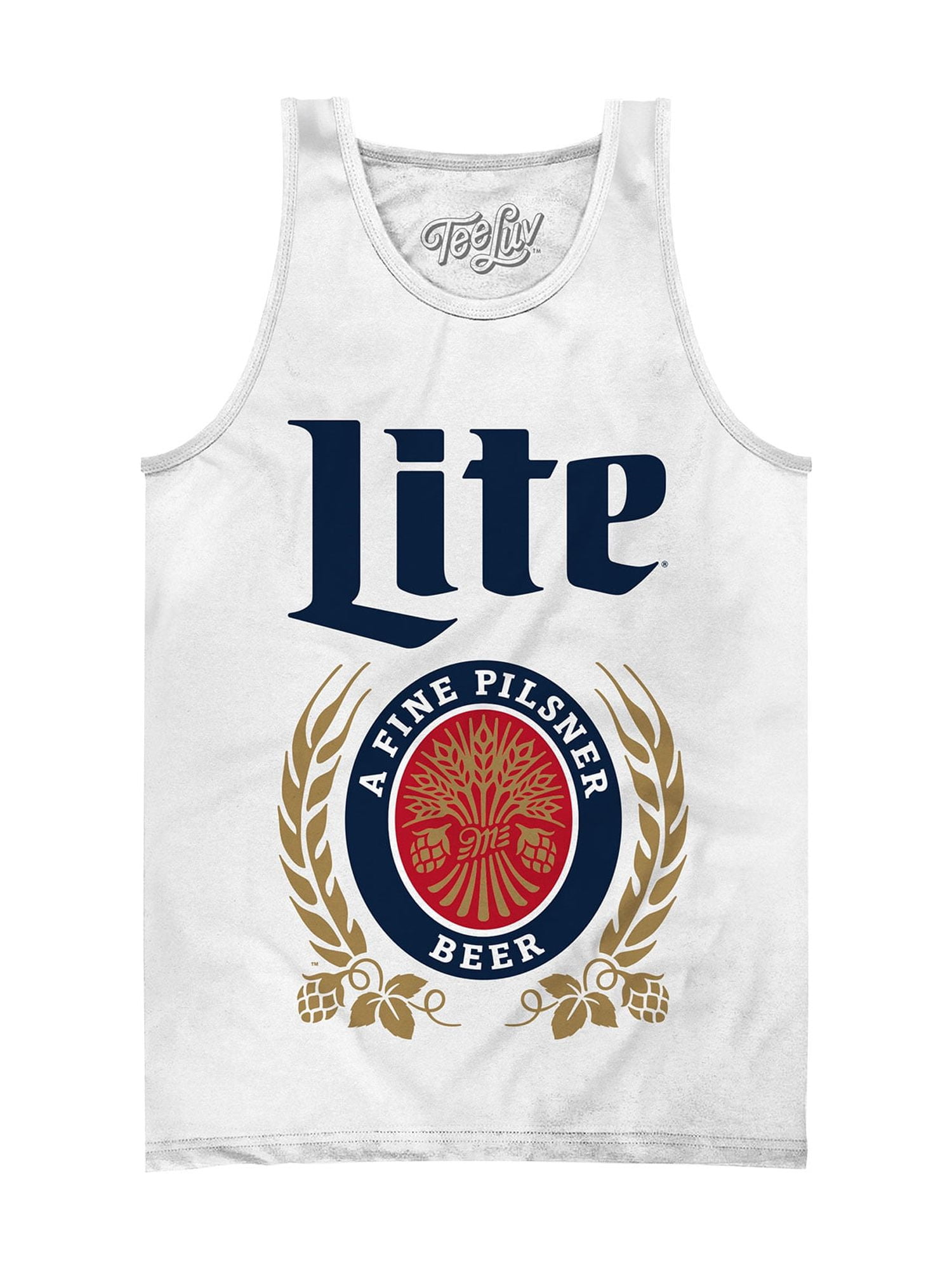Tee Luv Men's Miller Lite Beer Logo Tank Top (S) - Walmart.com