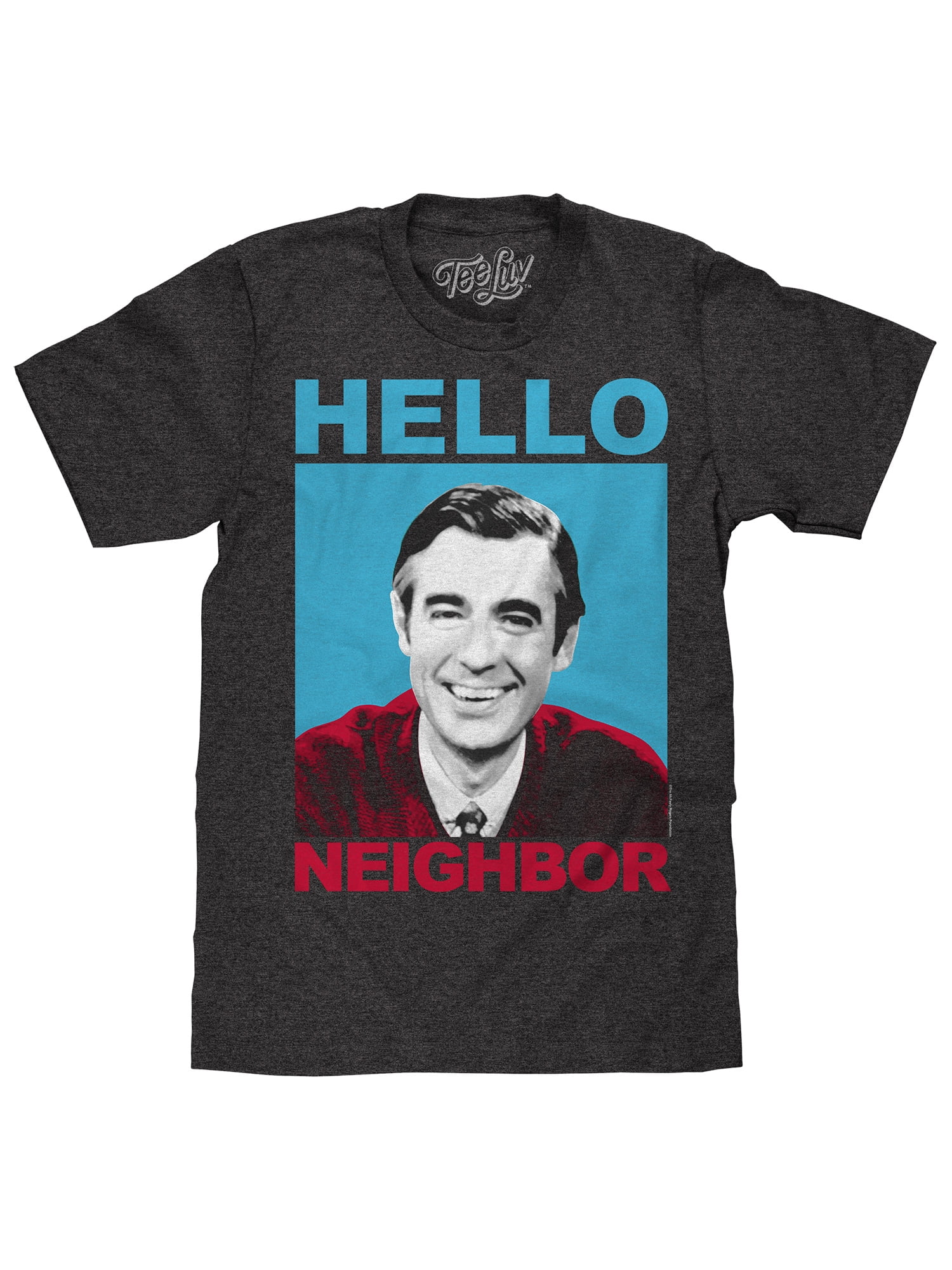 Tee Luv Men's XL Mister Rogers 'Hello Neighbor' Graphic T-Shirt ...