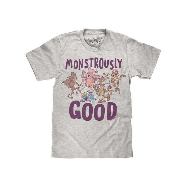 Tee Luv Men's Monstrously Good Monster Cereal Cartoon Character T-Shirt ...