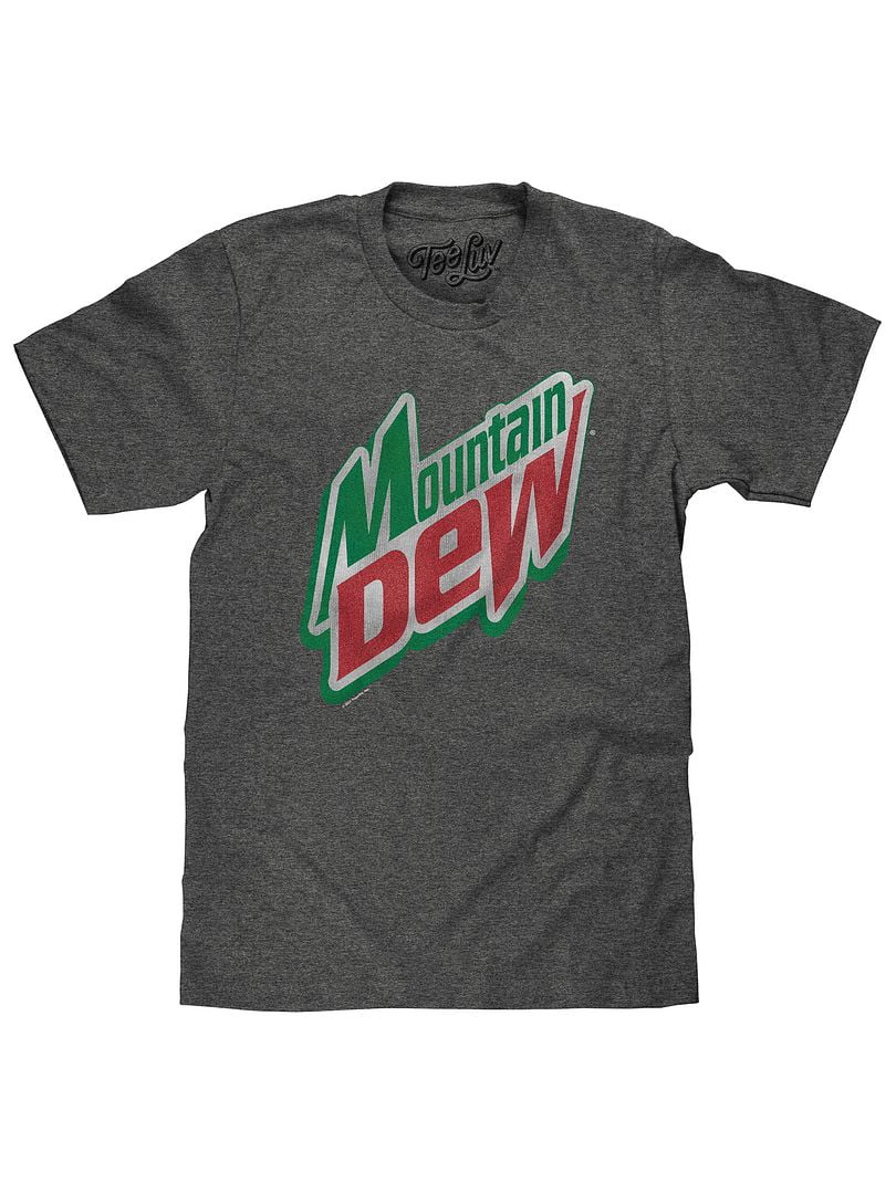 Tee Luv Men's Mountain Dew Distressed Logo Shirt, Vintage Soda Apparel ...