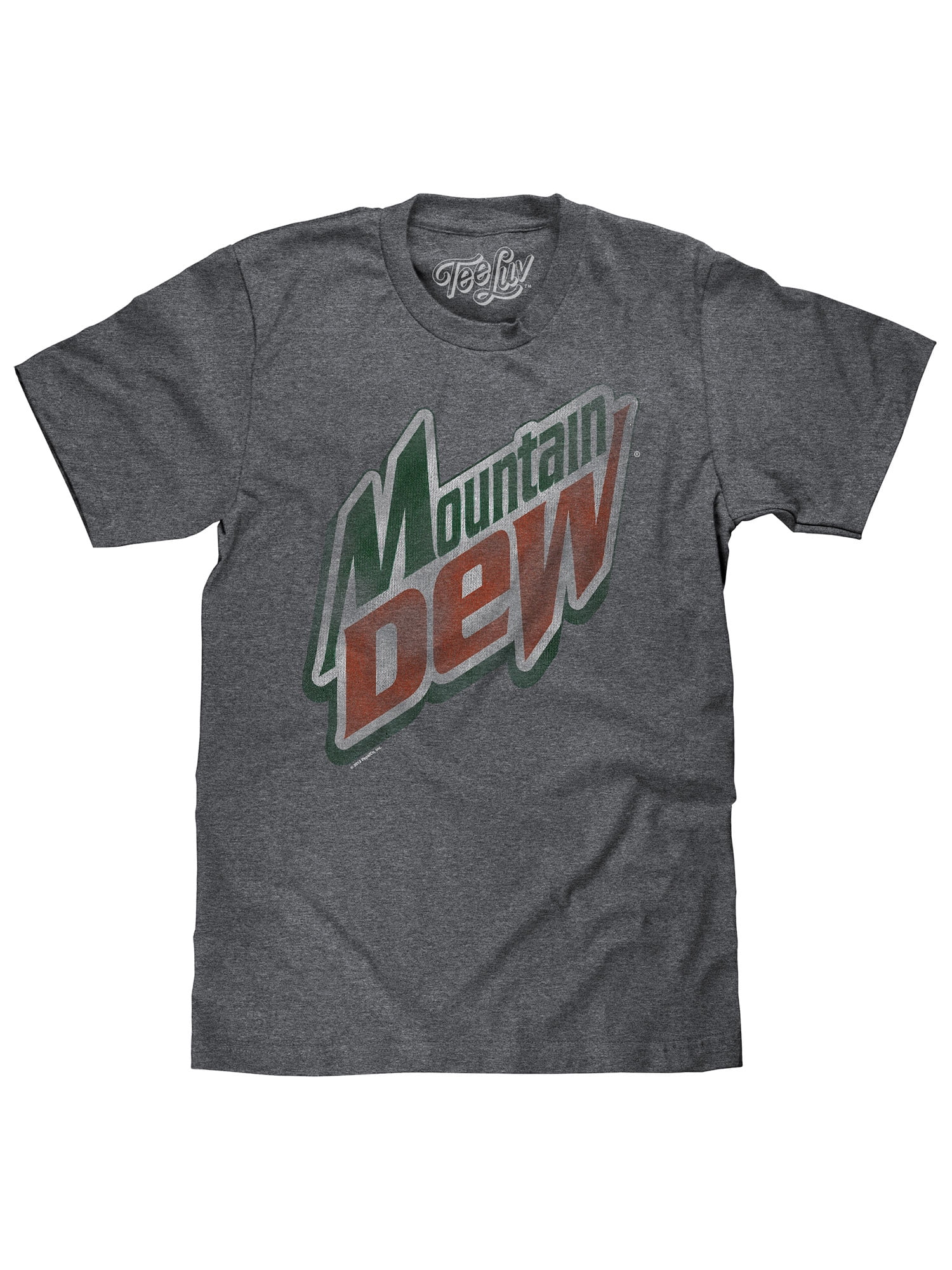 Tee Luv Men's Mountain Dew Distressed Soda Logo Shirt (S) - Walmart.com