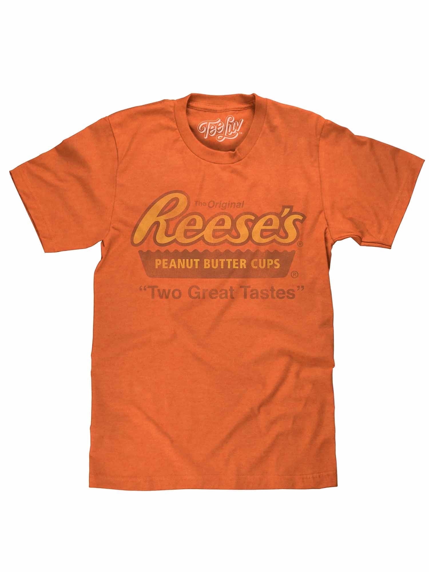 Tee Luv Men's Reeses Cup Graphic Novelty T-Shirt - Two Great Tastes ...
