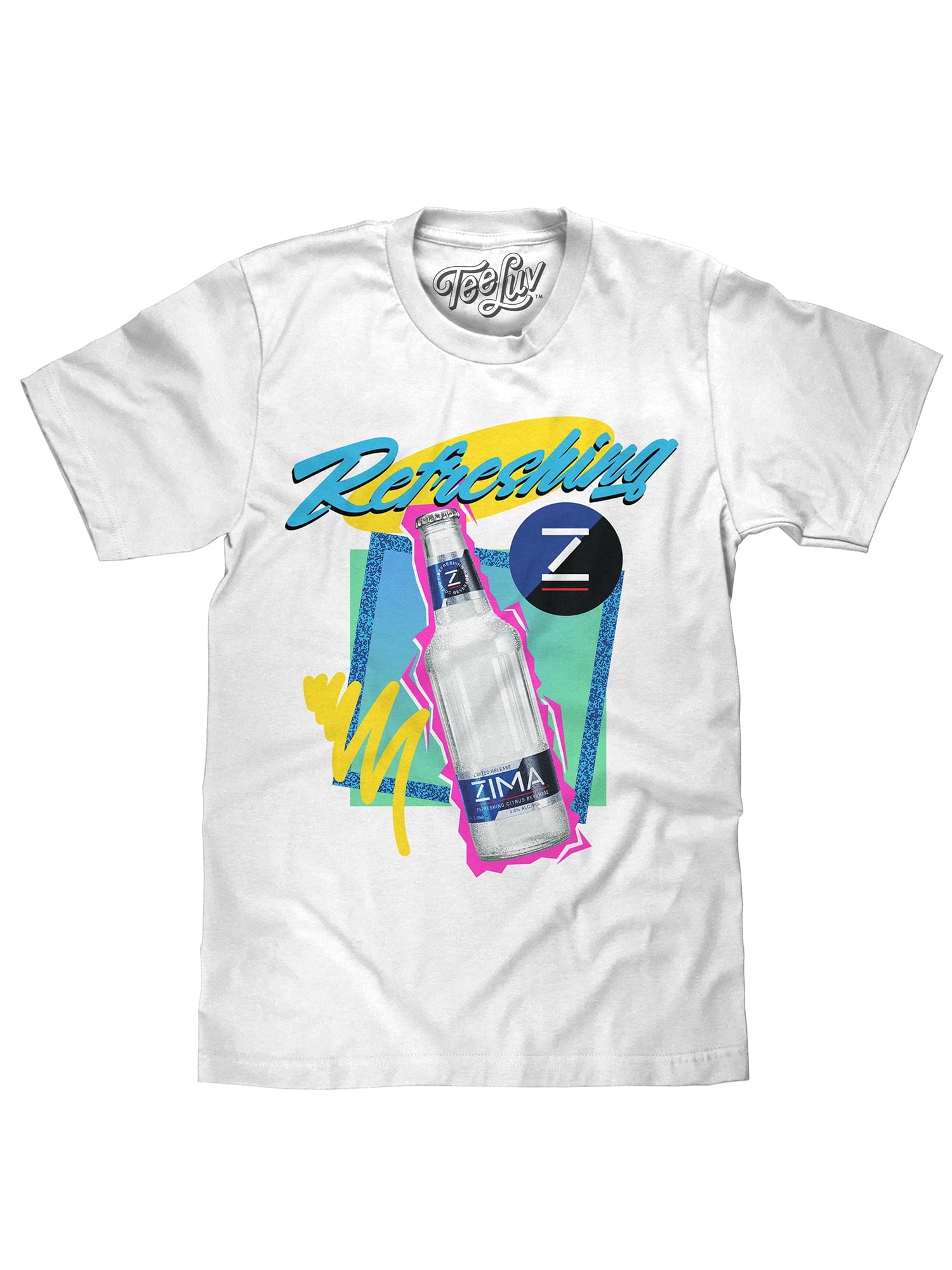 Tee Luv Men's Refreshing Zima 90s Beer Logo Shirt (L) - Walmart.com