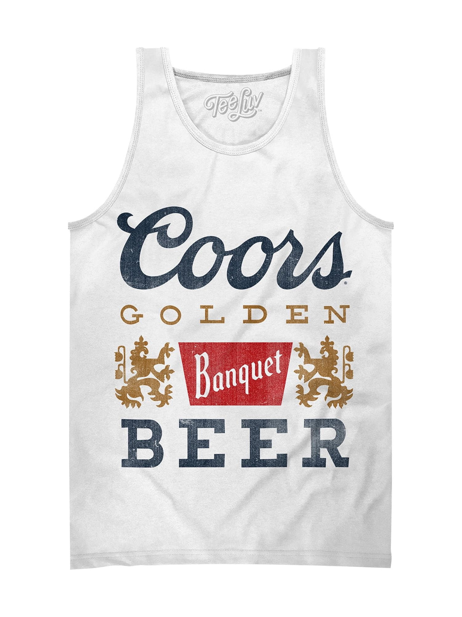 Tee Luv Men's Retro Coors Golden Banquet Beer Tank Top (S) - Walmart.com
