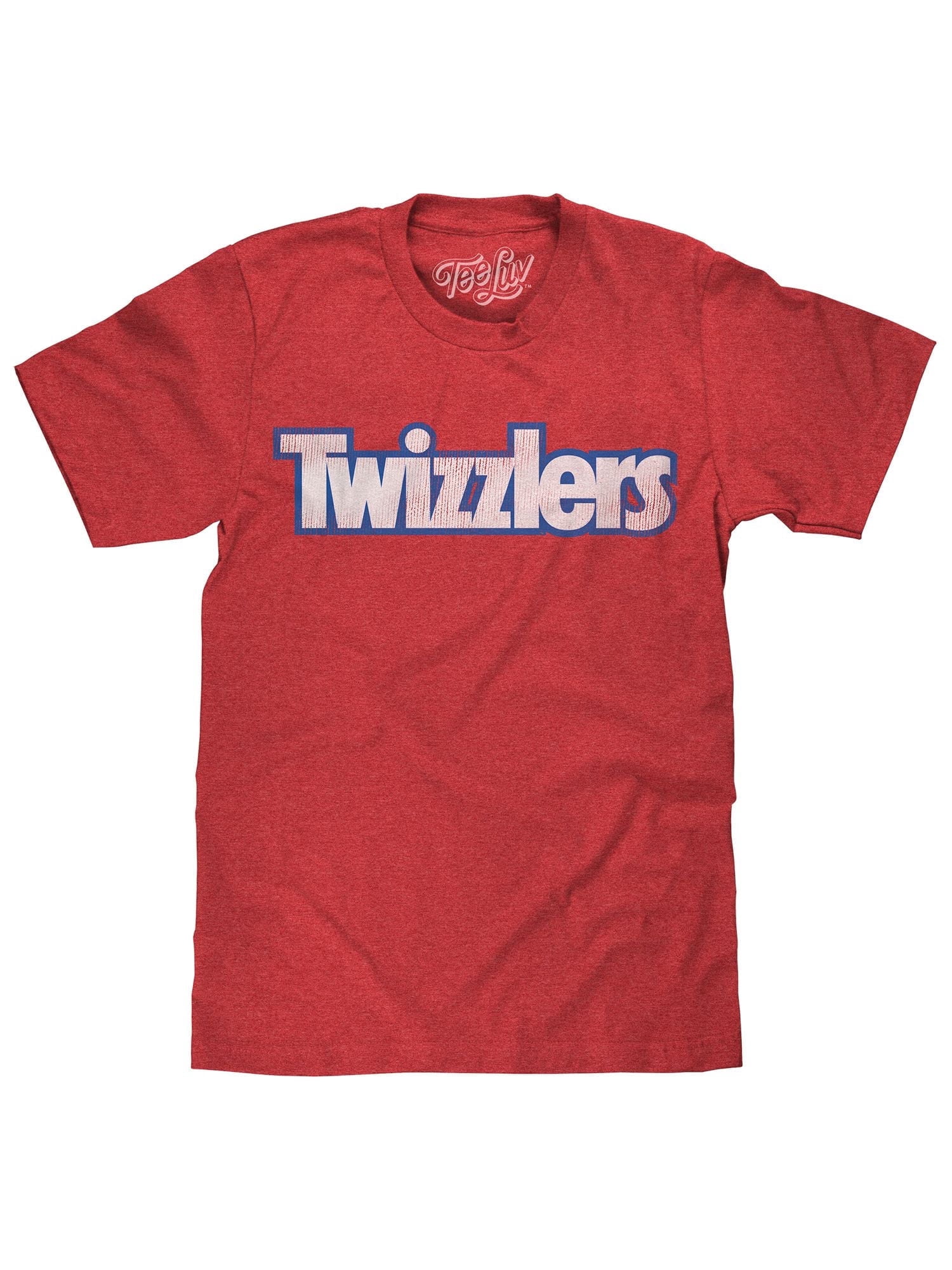 Tee Luv Men's Retro Twizzlers Candy Red Heather Shirt (L) - Walmart.com