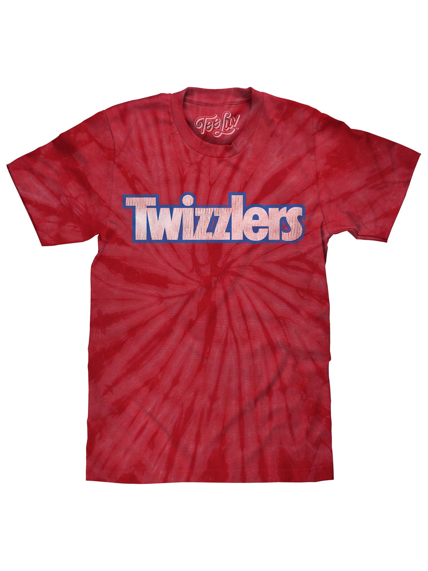 Tee Luv Men's Retro Twizzlers Candy Spider Red Tie Dye Shirt (XXL ...