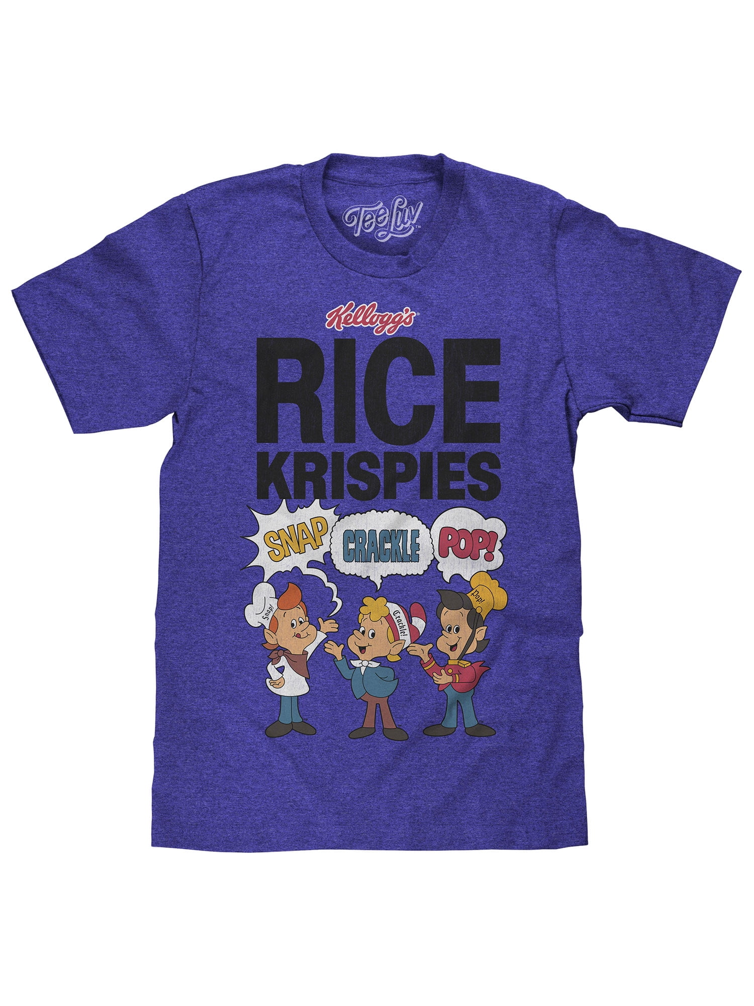 Tee Luv Men's Rice Krispies Snap Crackle and Pop Cereal Shirt (L ...