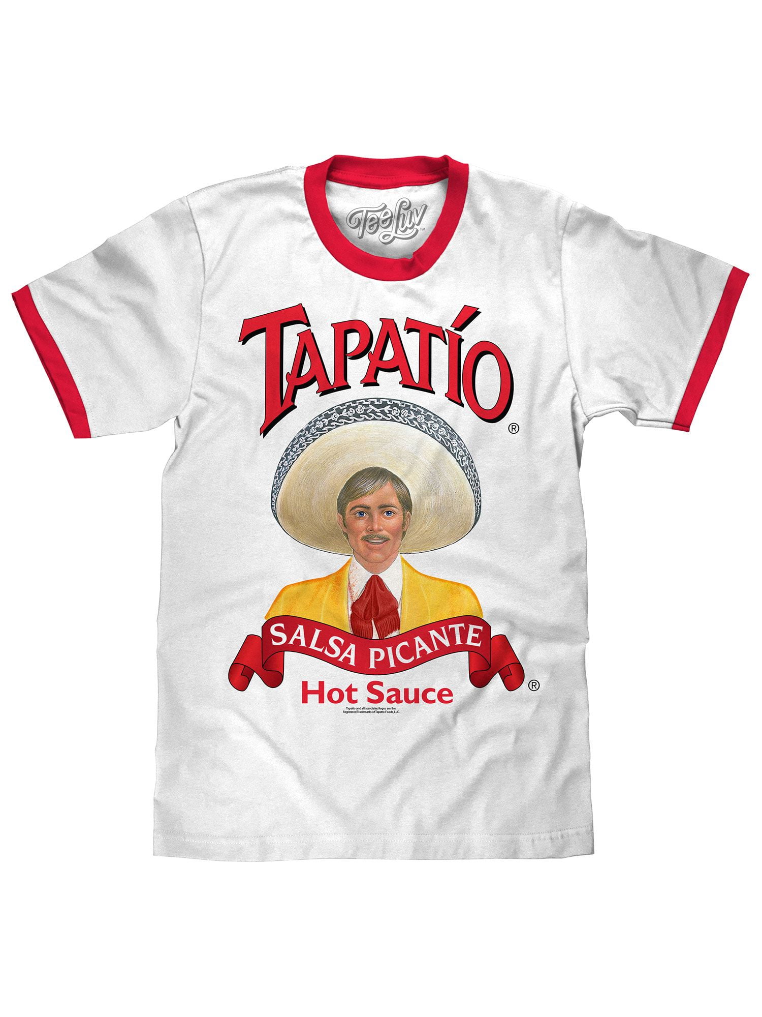 Tee Luv Men's Tapatio Hot Sauce Logo Ringer Tee Shirt (XL) - Walmart.com