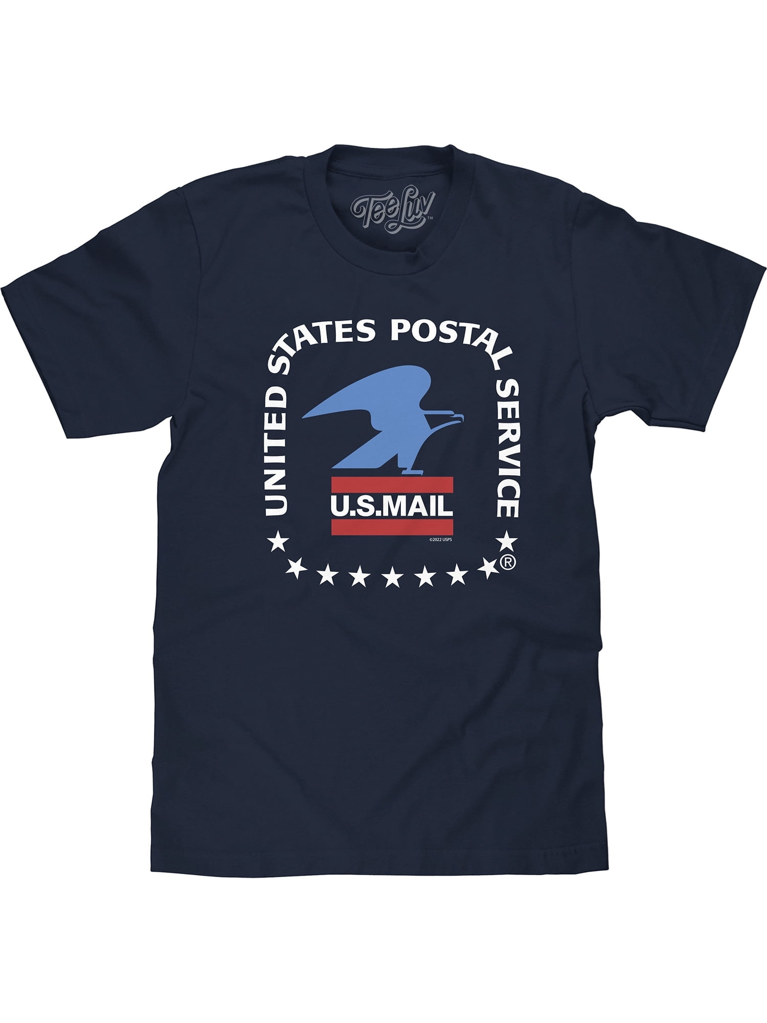 Tee Luv Men's United States Postal Service US Mail Eagle Logo Shirt (L ...