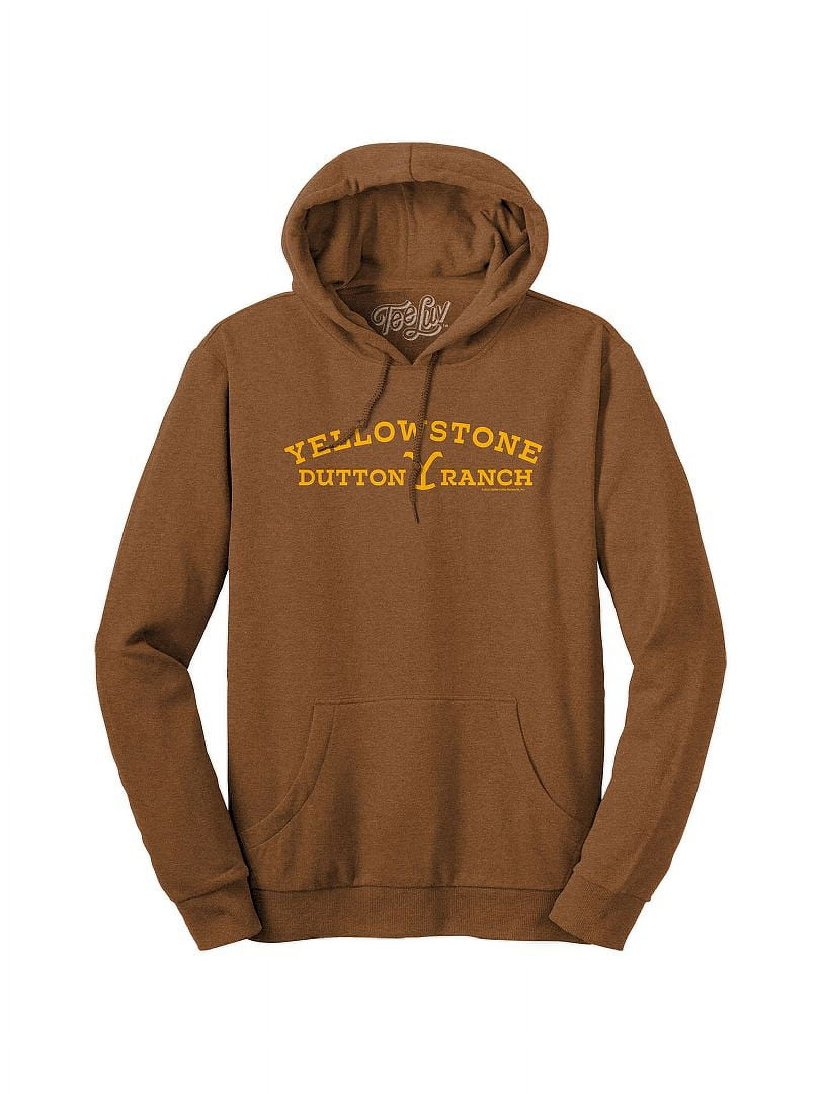 Tee Luv Men's Yellowstone Dutton Ranch Y Logo Hoodie (M) - Walmart.com