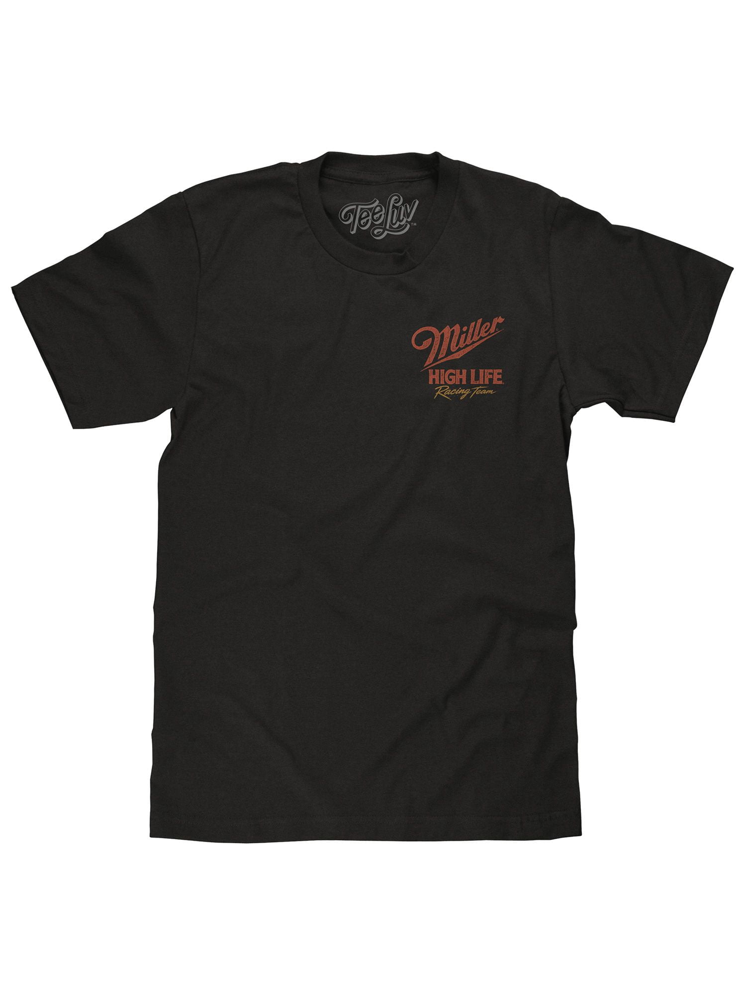 Tee Luv Miller High Life Racing Team Faded 80s Race Car Graphic Tee ...