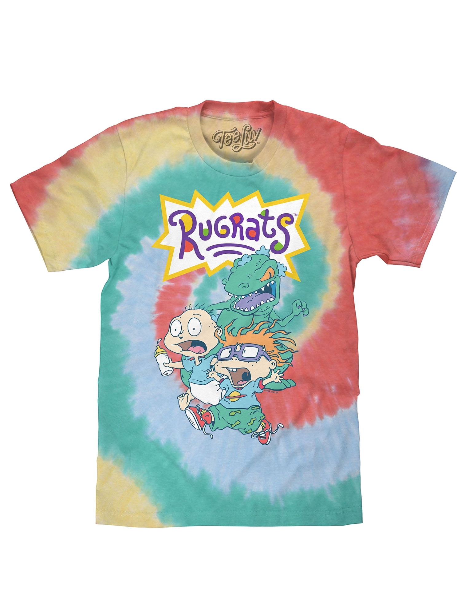 Tee Luv Rugrats Reptar Tommy and Chuckie Cartoon Character Tie Dye ...