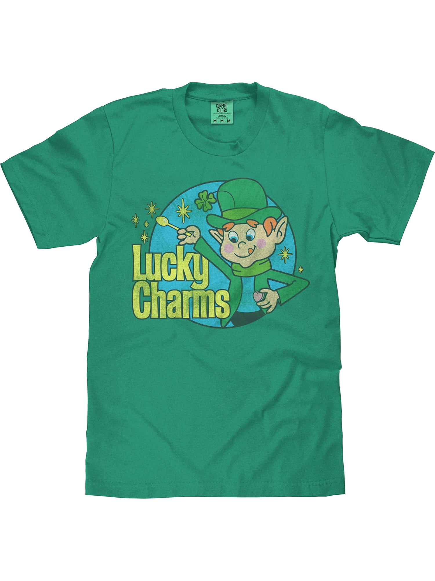 Tee Luv x Comfort Colors Men's Retro Lucky Charms Cereal Leprechaun ...