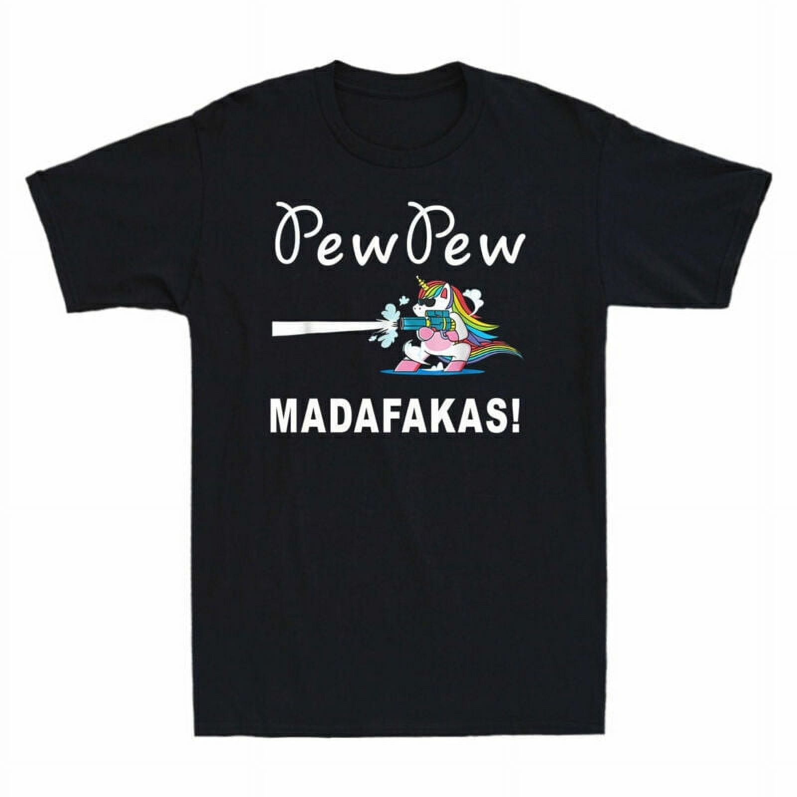 Tee Sleeve Pew Shirt T Pew Short Pew Crazy Men's Unicorn Madafakas ...