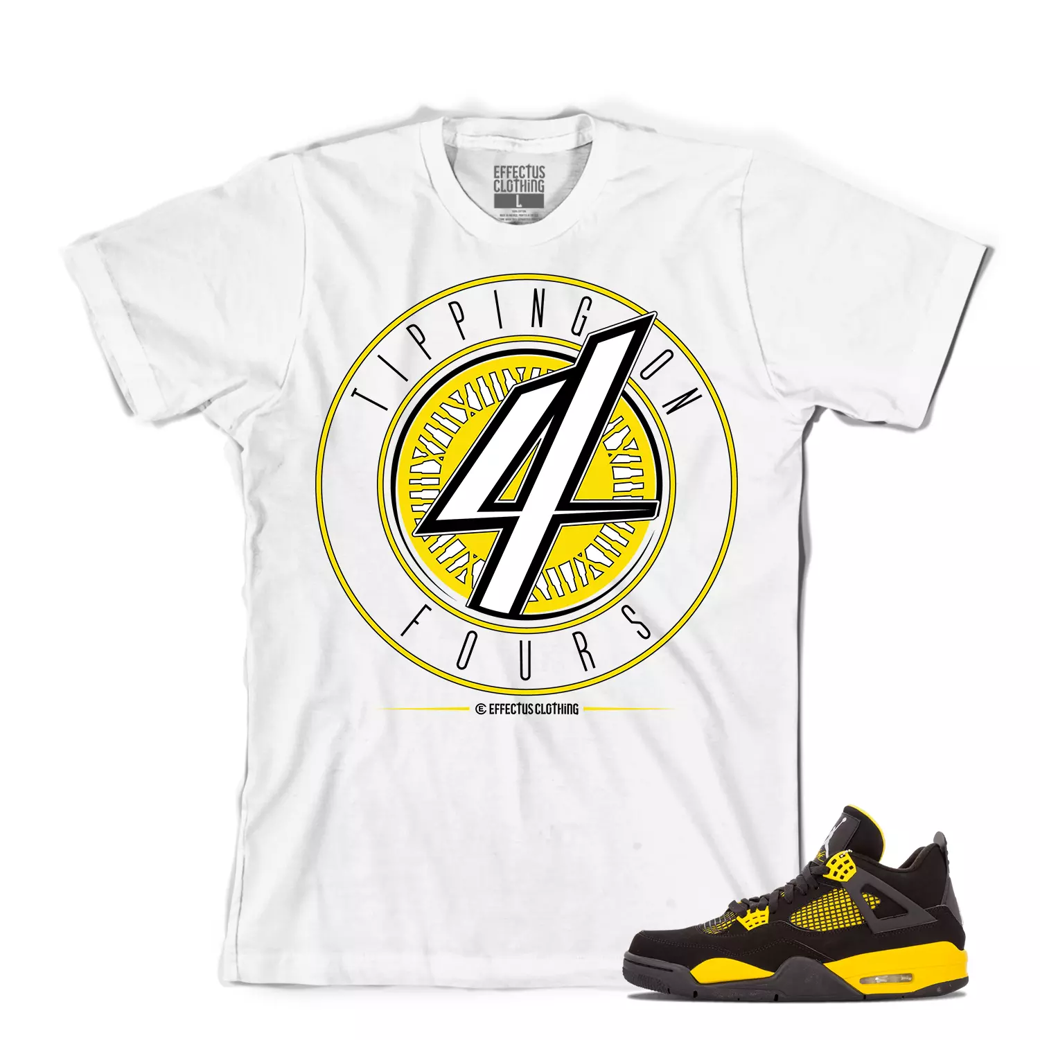 Tee To Match Air Jordan Retro 4 Thunder. Four Fours Thunder - Walmart.com