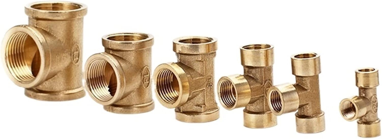 Tee Type Brass Pipe Fitting Adapter Coupler Connector For Water Fuel ...
