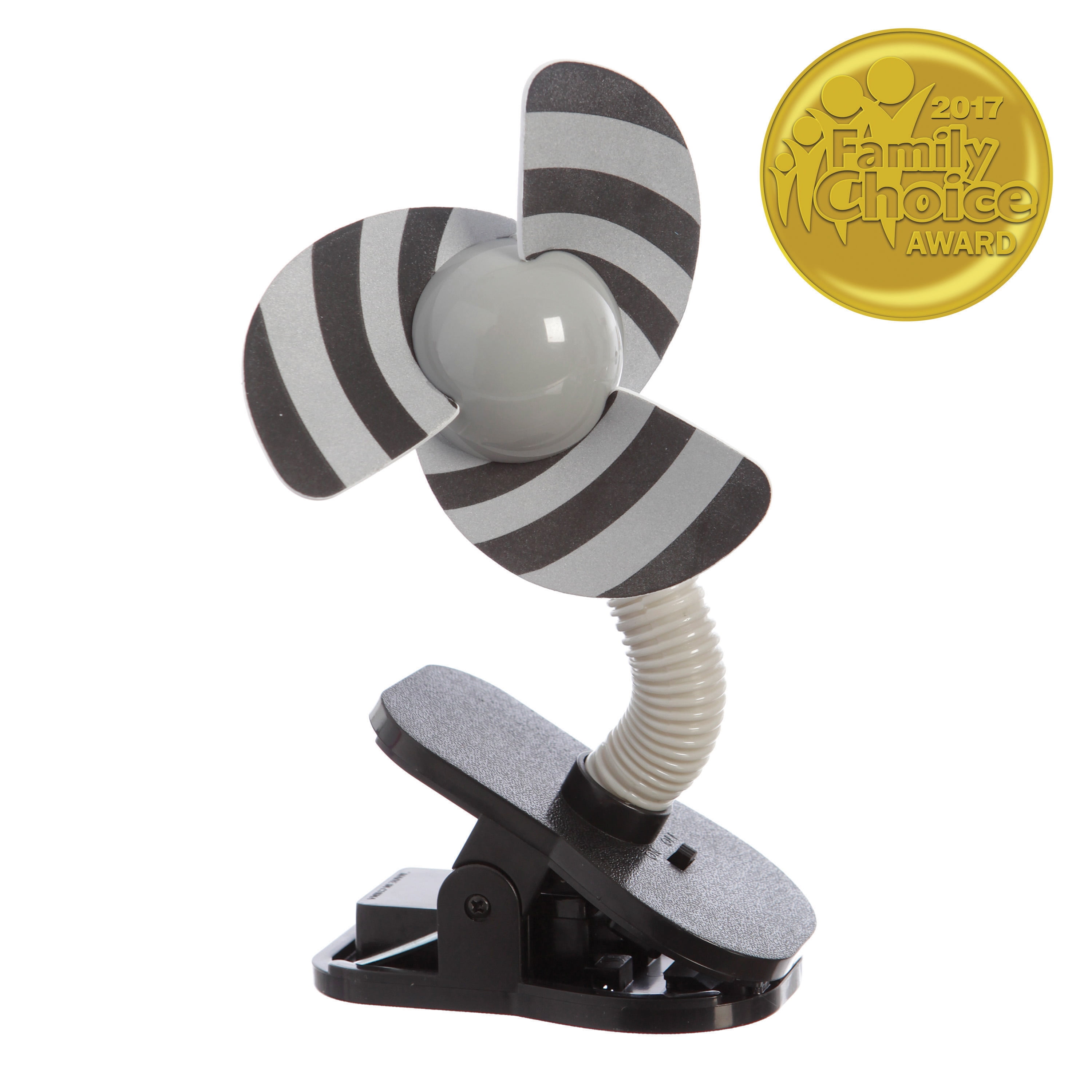 Tee-Zed Clip-on Fan, Black and White Zebra Pattern- Safe Foam Fan ...