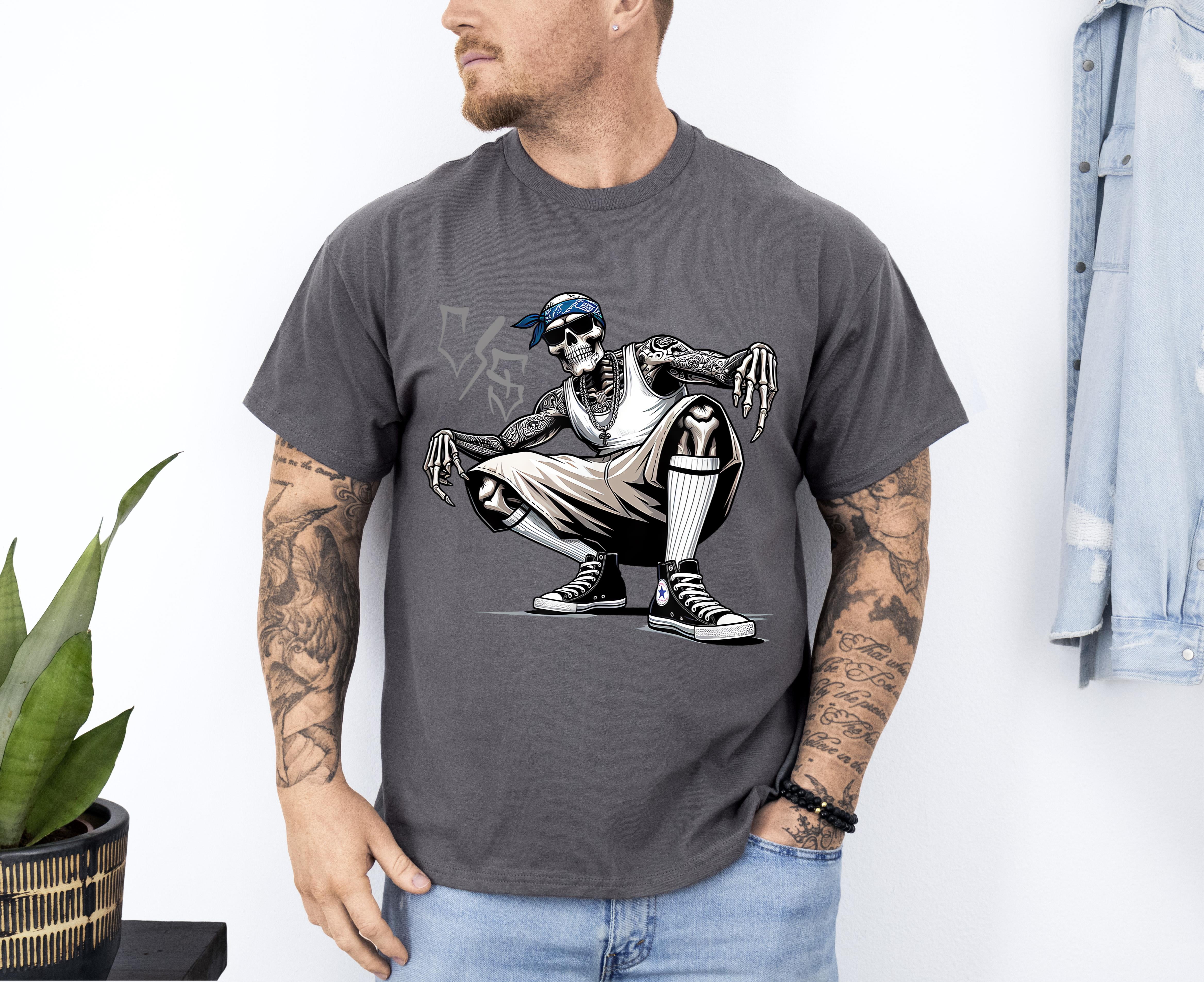 Tee shirt Adults, Cholo Chicano Homie Cool Mexican Gangster Skeleton ...