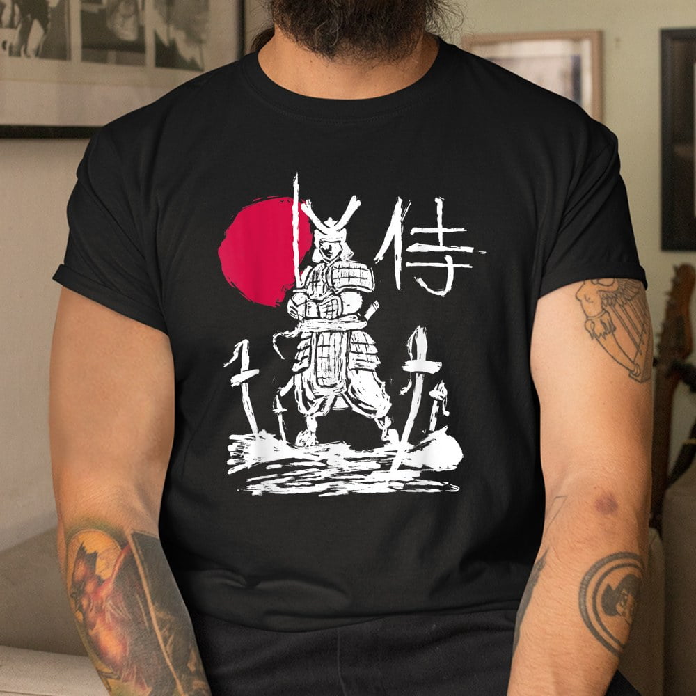 Tee shirt Adults, Japanese Samurai Warrior Sword Swordsman Shirt ...