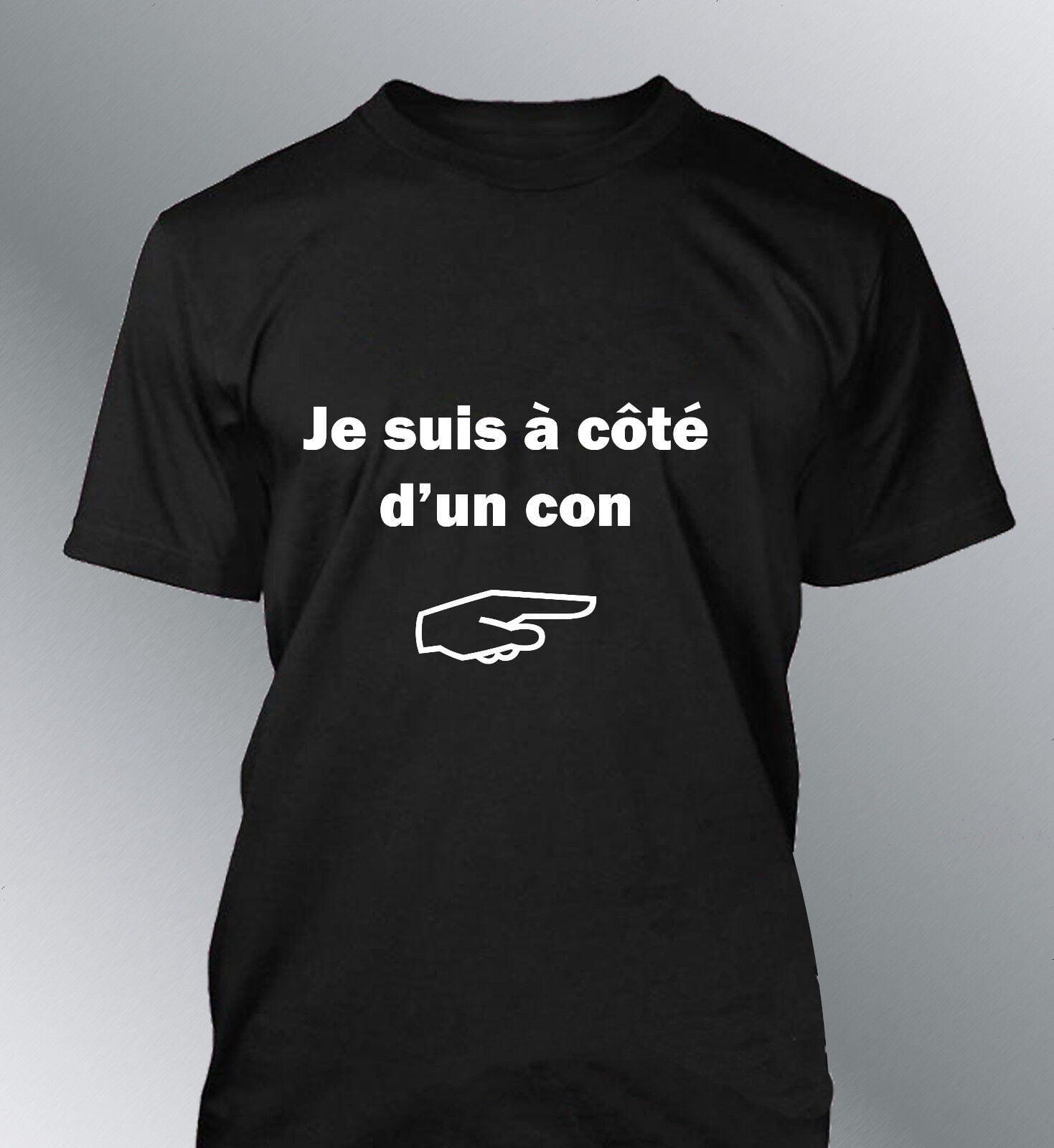 Tee shirt personnalise je suis a cote d'un con M L XL XXL humour homme ...
