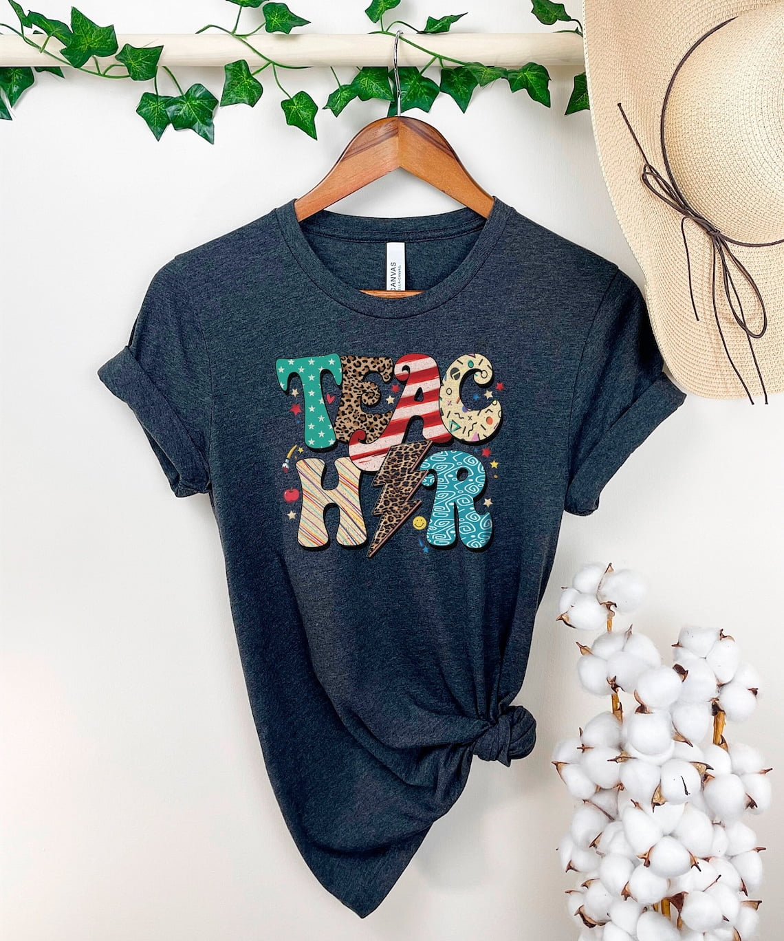 TeeFit Back to School Teacher Gift, Retro Teacher Shirts, Gift for ...