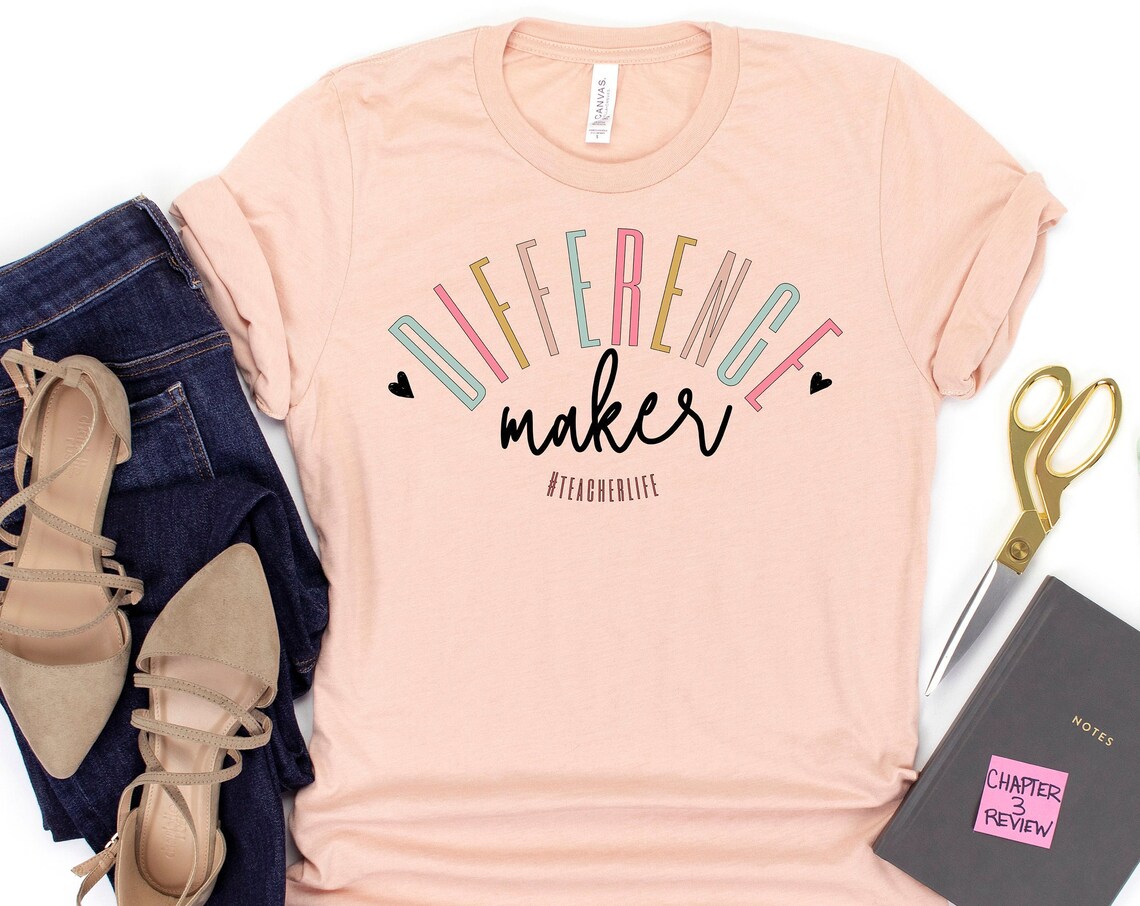 TeeFit Difference Maker Shirt,Preschool Teacher, Teacher Shirt,Teacher ...