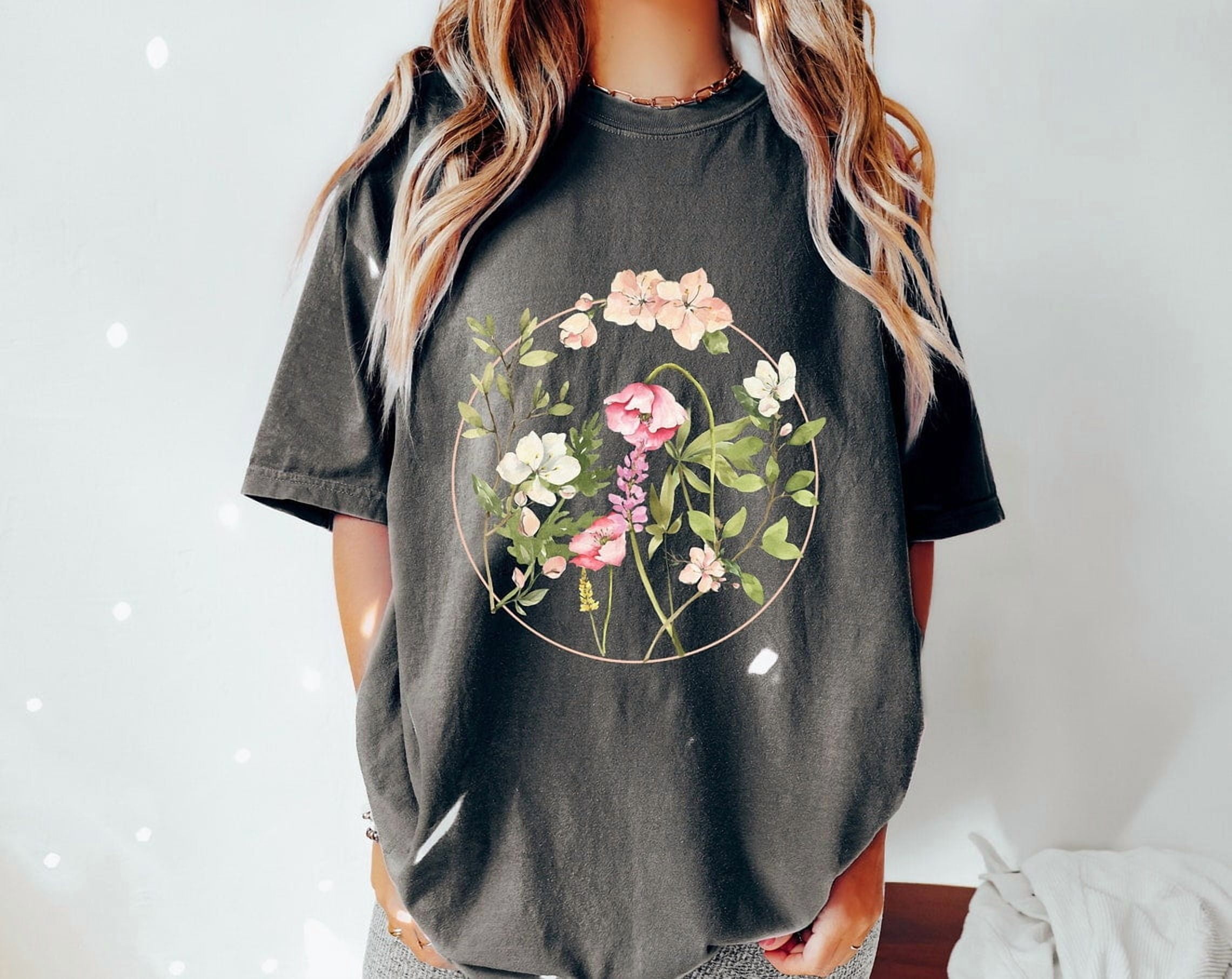TeeFit Flower Shirt, Birth Flower Shirt, Mothers Day Shirt, Nature ...