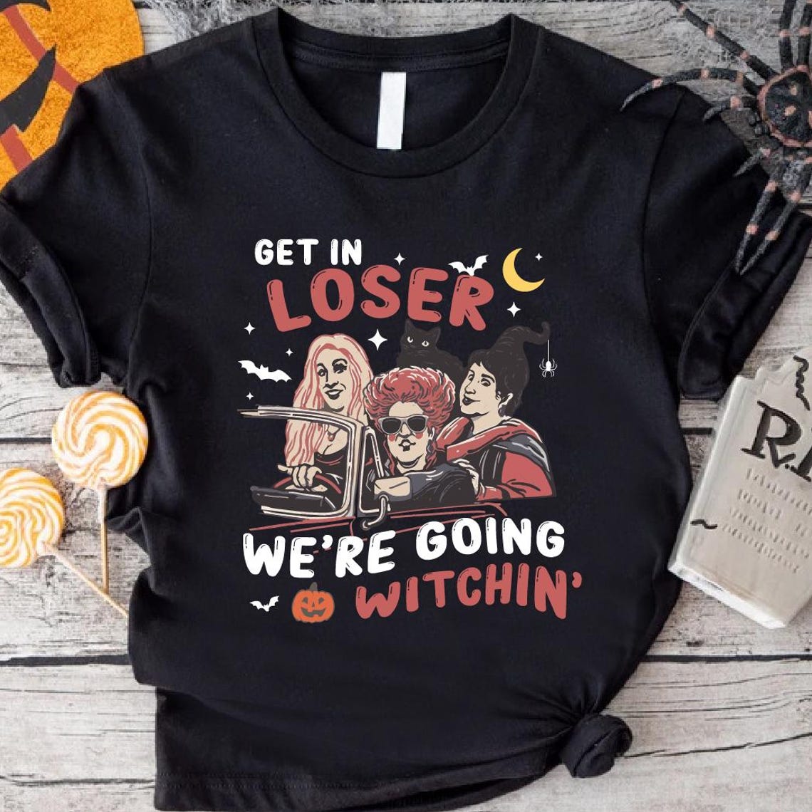 TeeFit Get In Loser We're Going Witchin Shirt, Retro Winter Holiday ...
