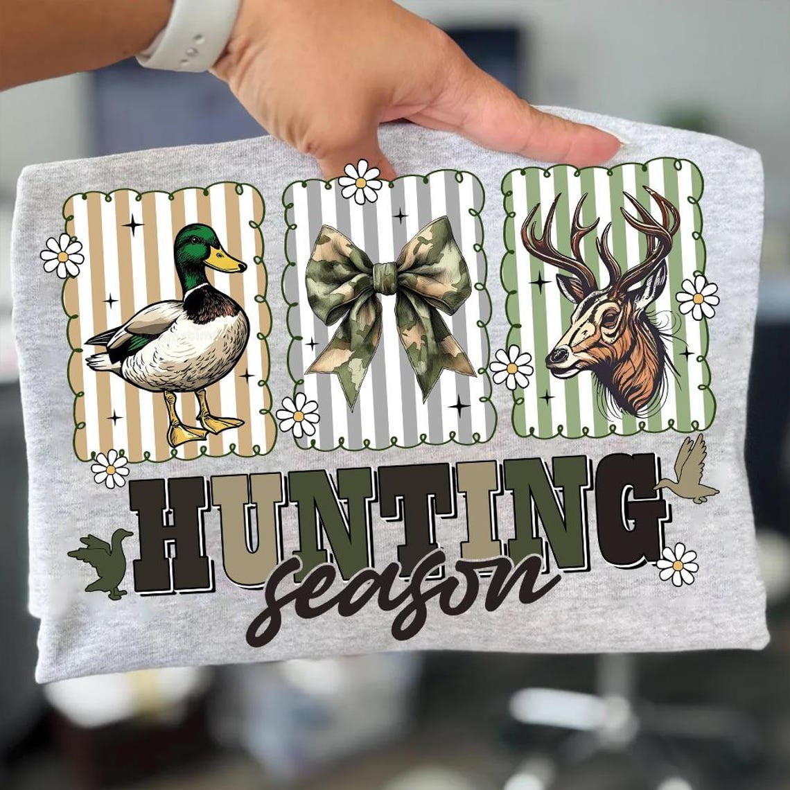 TeeFit Hunting Season , Preppy Camo Bow , Deer Hunting , Duck Hunter ...