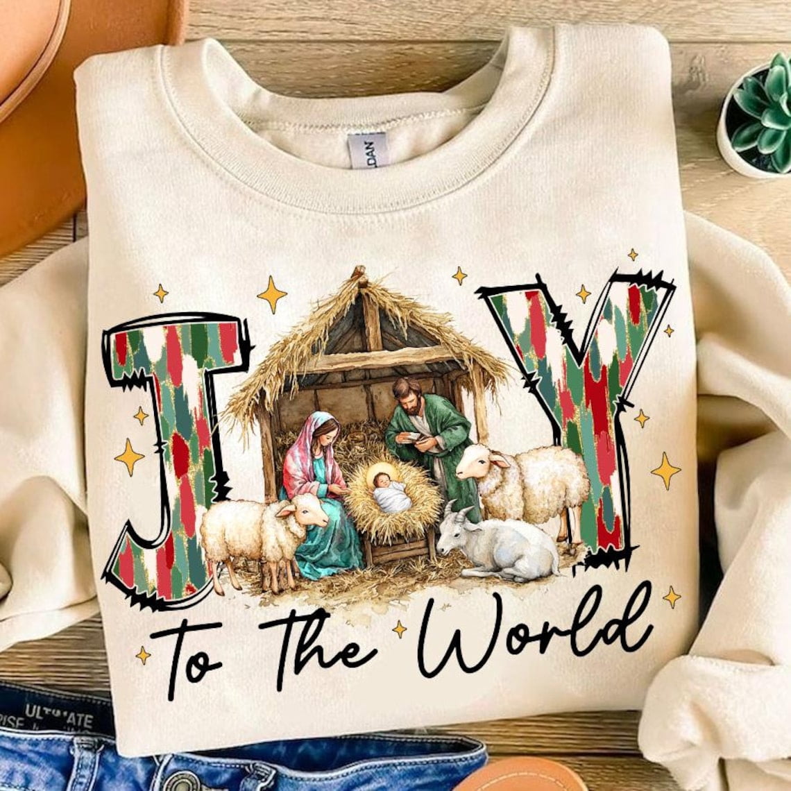 TeeFit Joy To The World , Coquette Jesus Winter Holiday , Baby Jesus ...