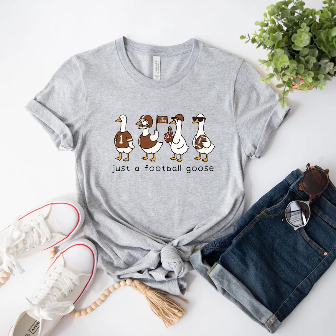 TeeFit Just a Football Goose Shirt, American Football Shirt, Boys Shirt ...