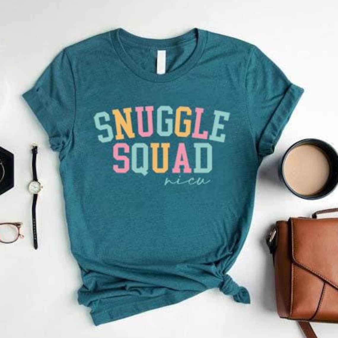 TeeFit Snuggle Squad Nicu Shirt, NICU Shirts, Nicu Nurse Gift, Neonatal ...