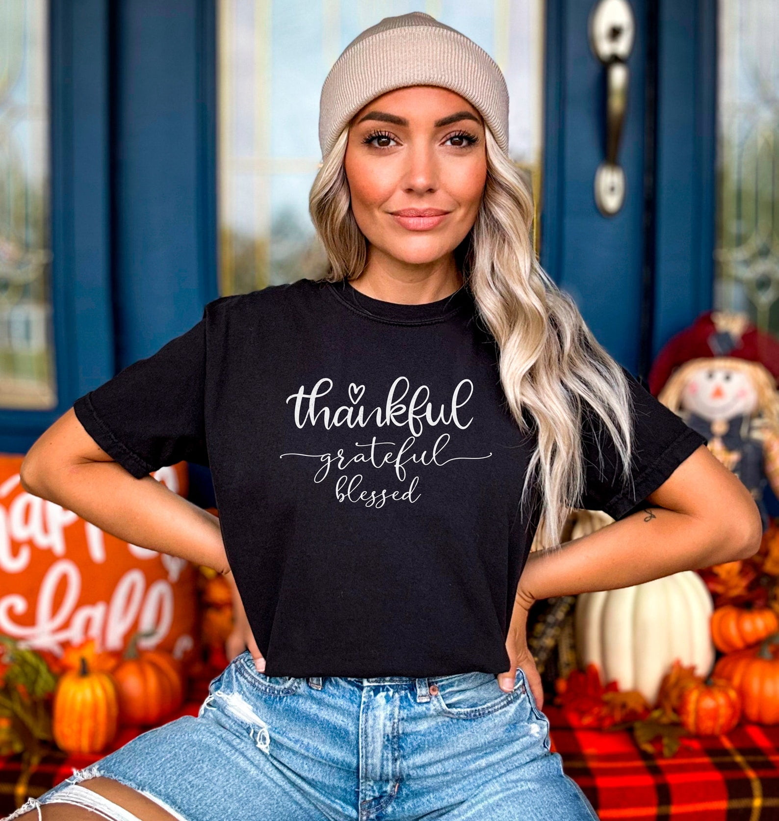 TeeFit Thankful Grateful Blessed Shirt, Thankful Vibes Shirt, Thankful ...